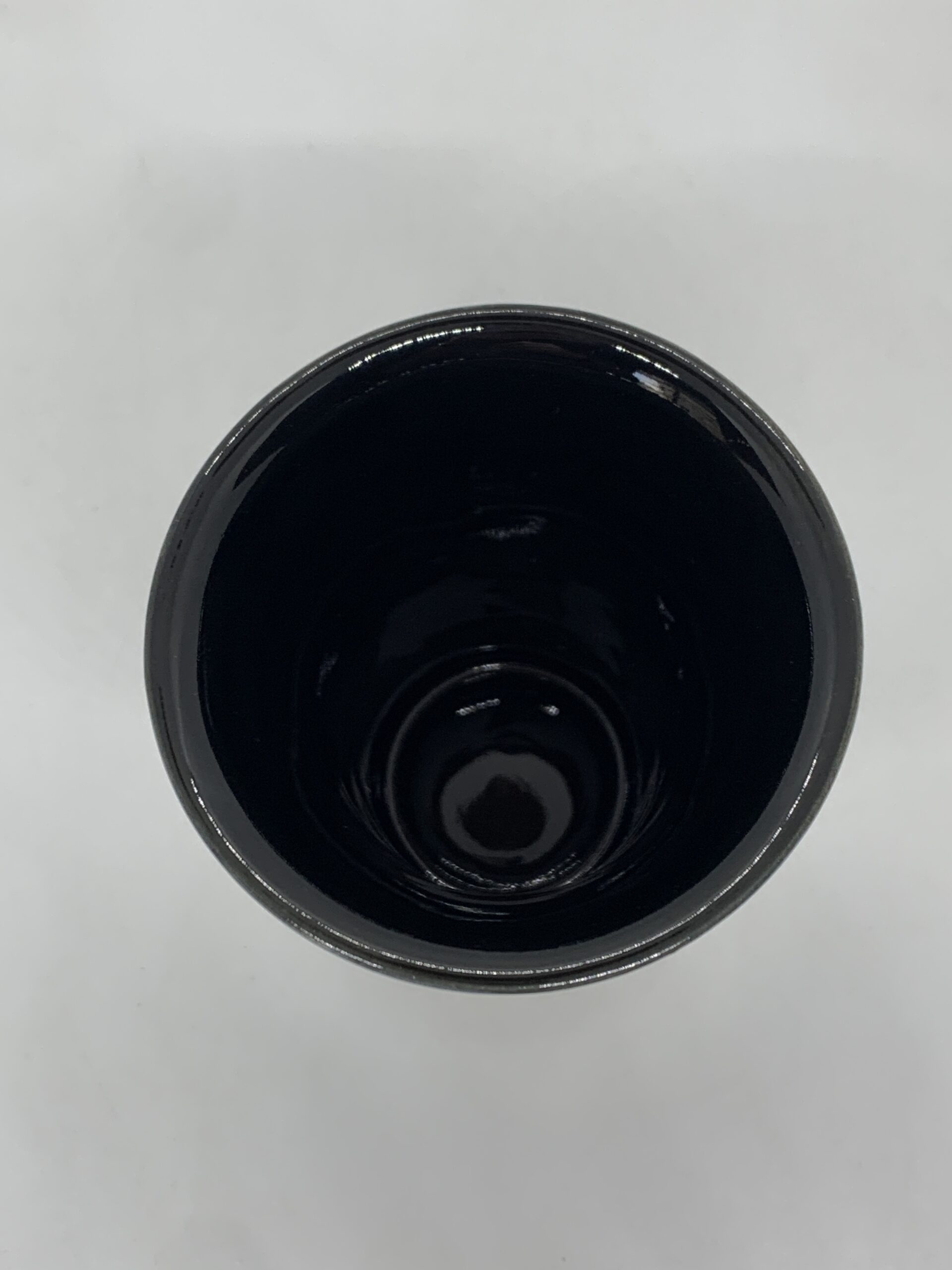 Malaysian Tenmoku Pottery Blue Pottery Cup 12cm - Vintage Keepsakes