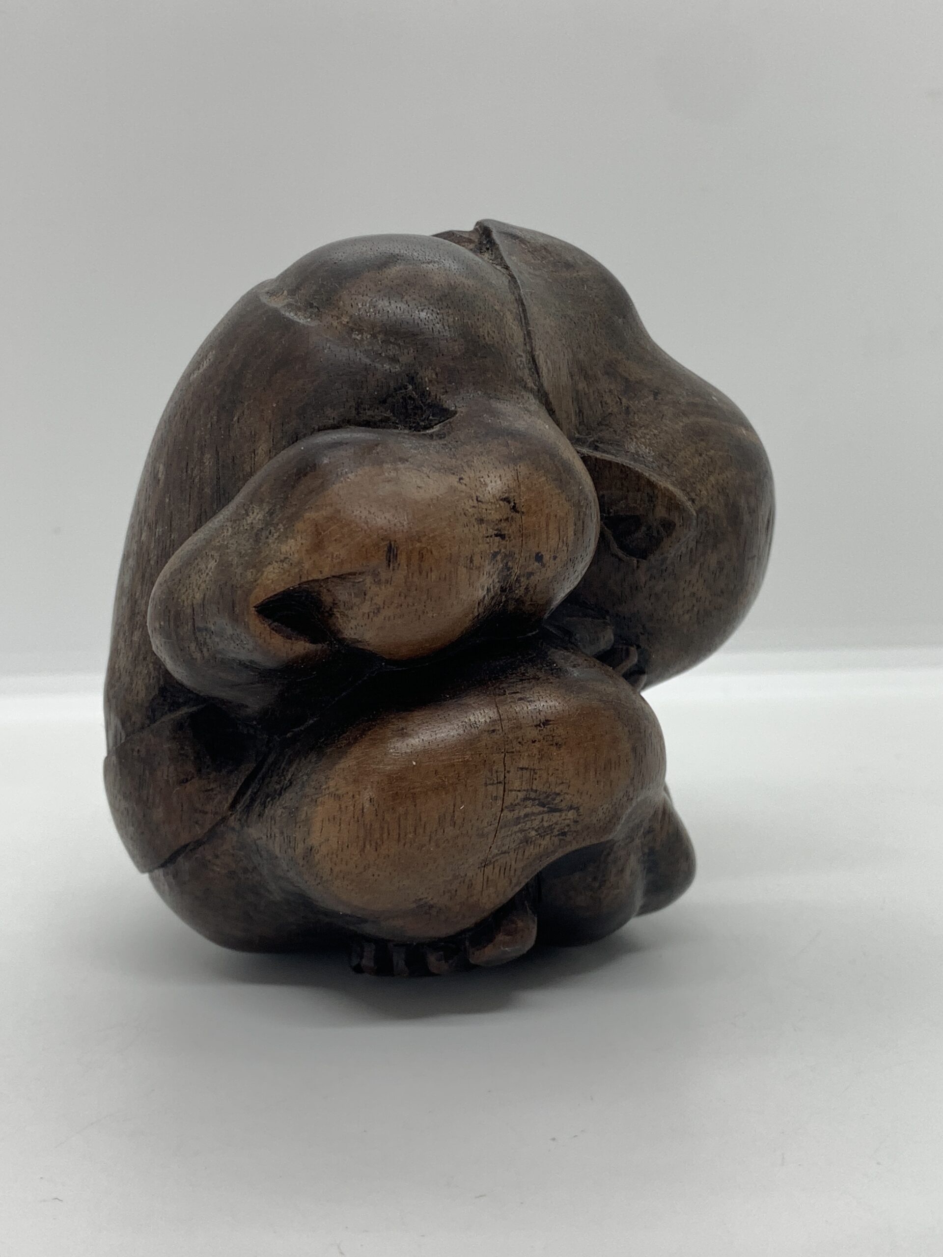 Vintage Weeping Man - Wooden Sculpture 10cm - Vintage Keepsakes