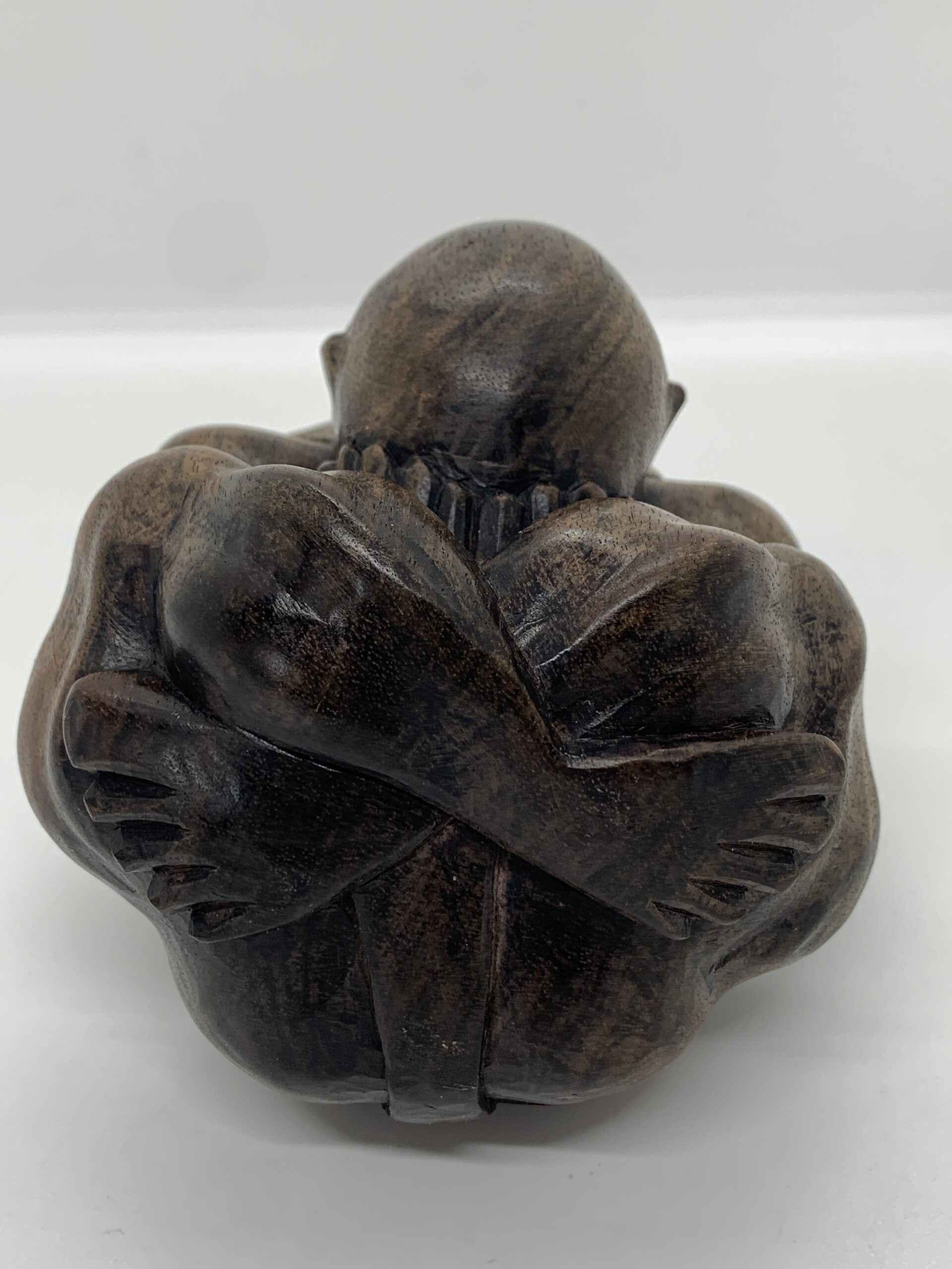 Vintage Weeping Man - Wooden Sculpture 10cm - Vintage Keepsakes