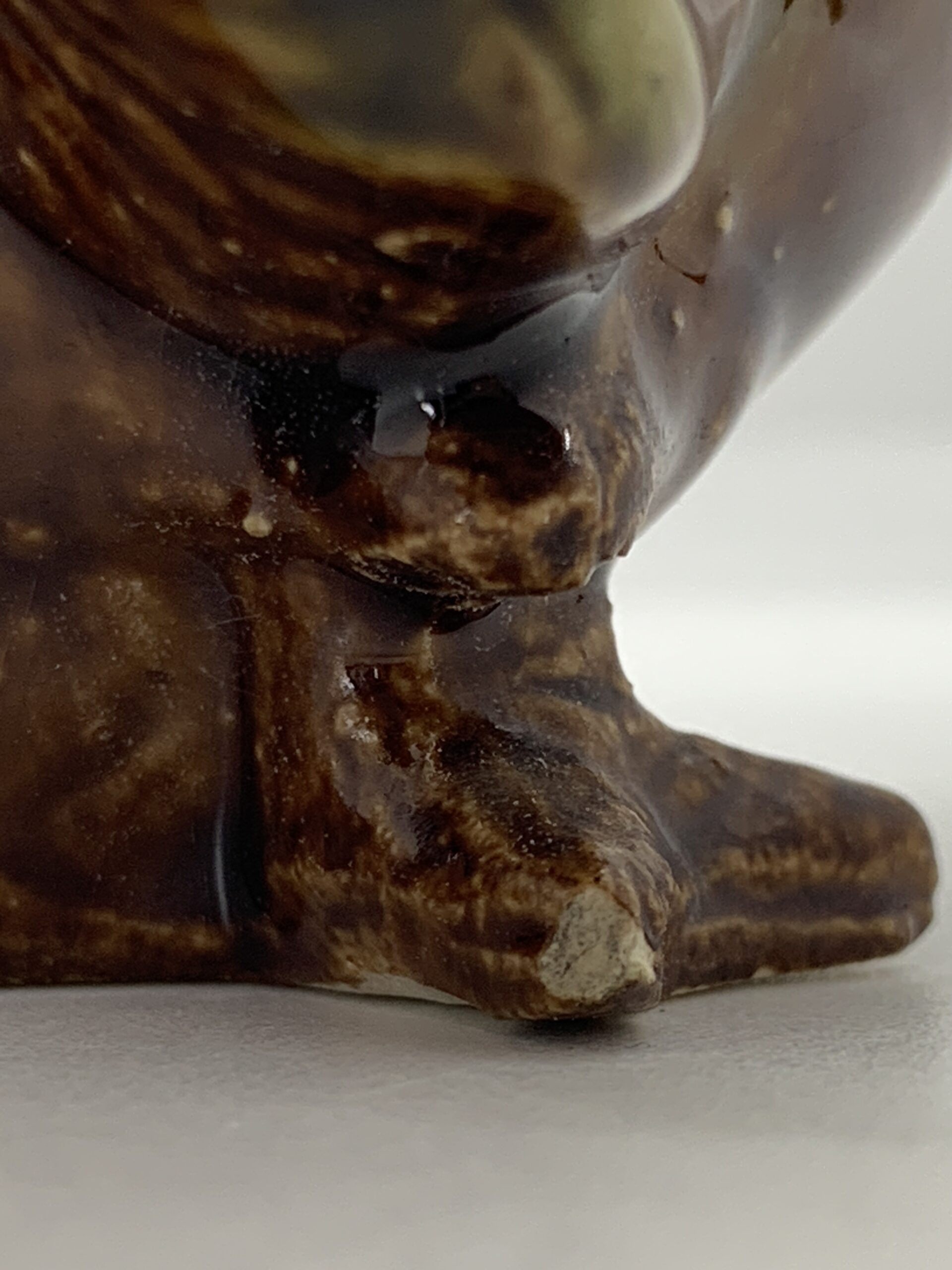 Small Pottery Bird Beak Open 8cm - Vintage Keepsakes