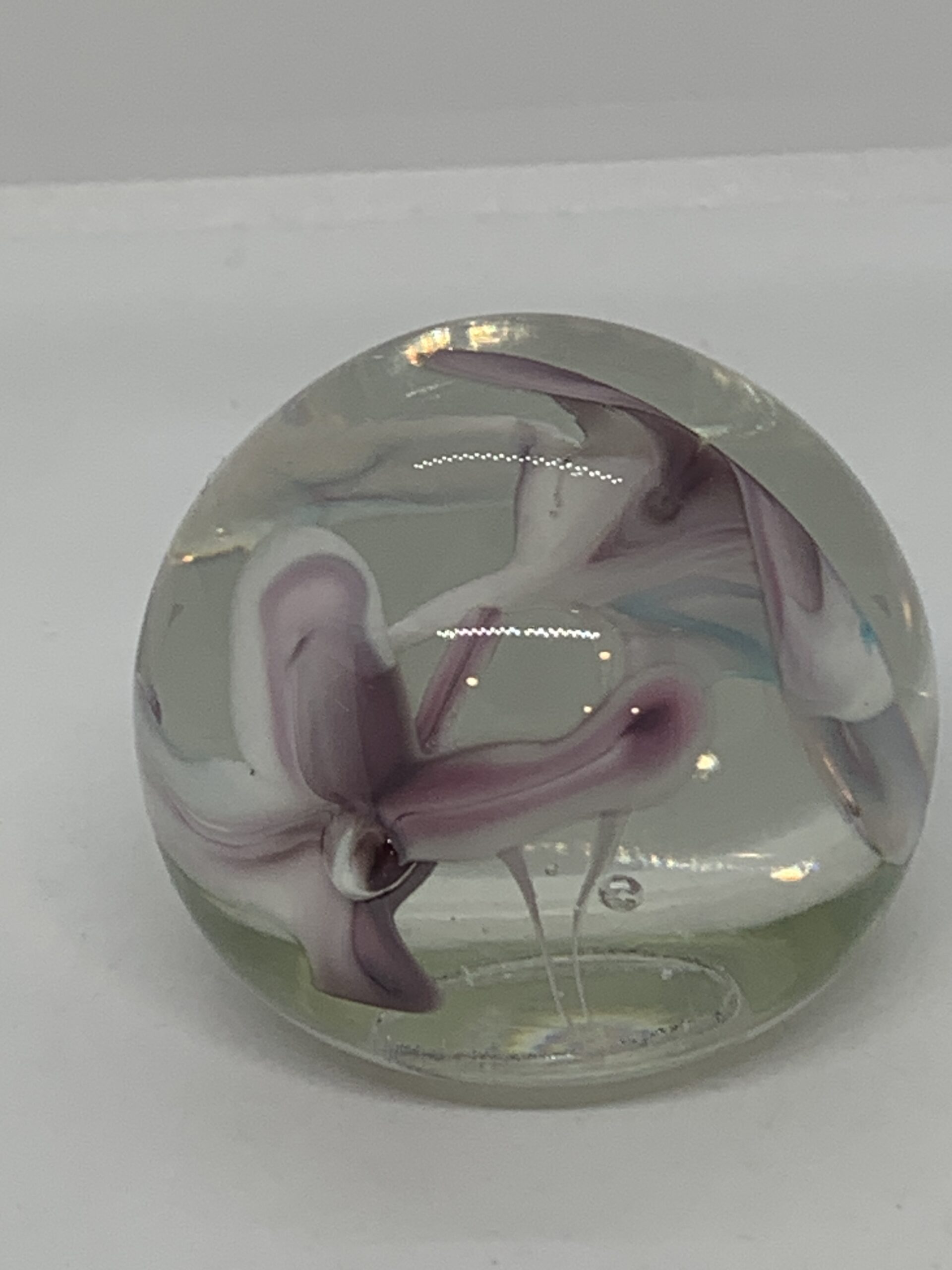 Pauline Delaney Orchid Paperweight 5cm - Vintage Keepsakes