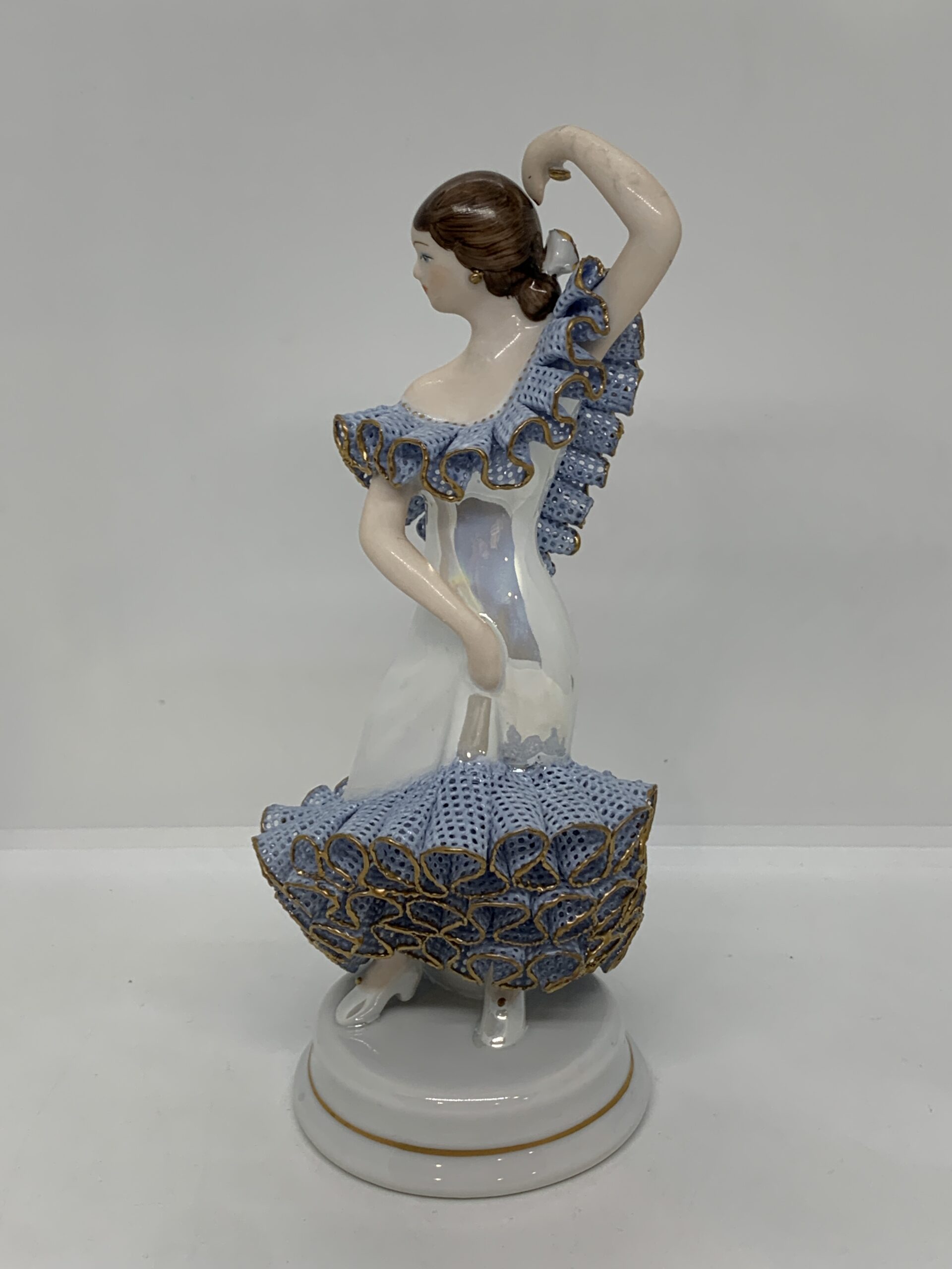 Apulum Fine Porcelain Dancing Lady Figure 23cm - Vintage Keepsakes