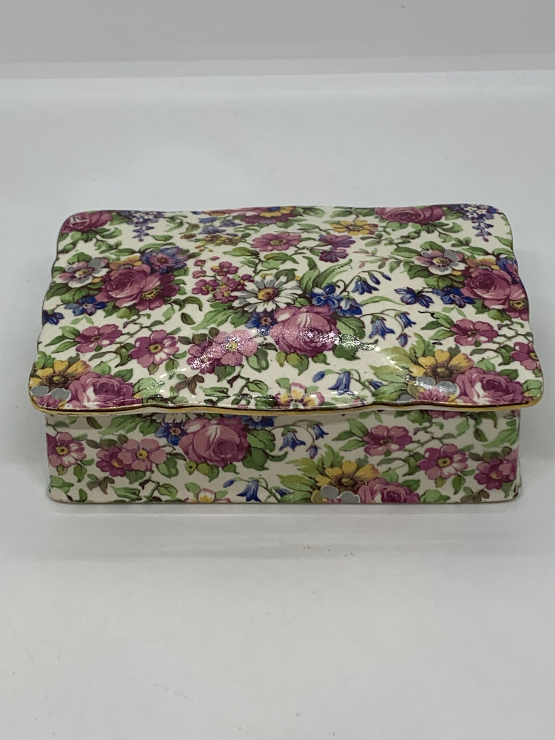 Royal Winton Summertime Chintz Lidded Candy Box 13x9x4cm - Vintage ...