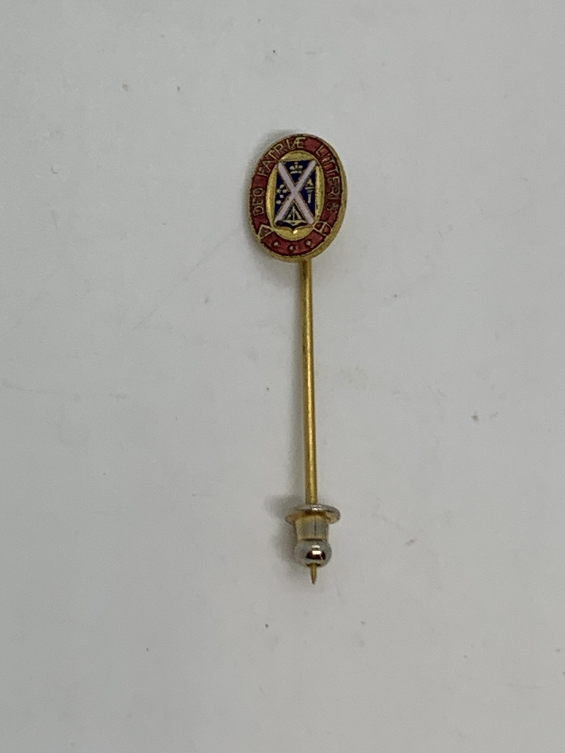 Vintage Scotch College Enamel Lapel Pin by Stokes 5cm - Vintage Keepsakes