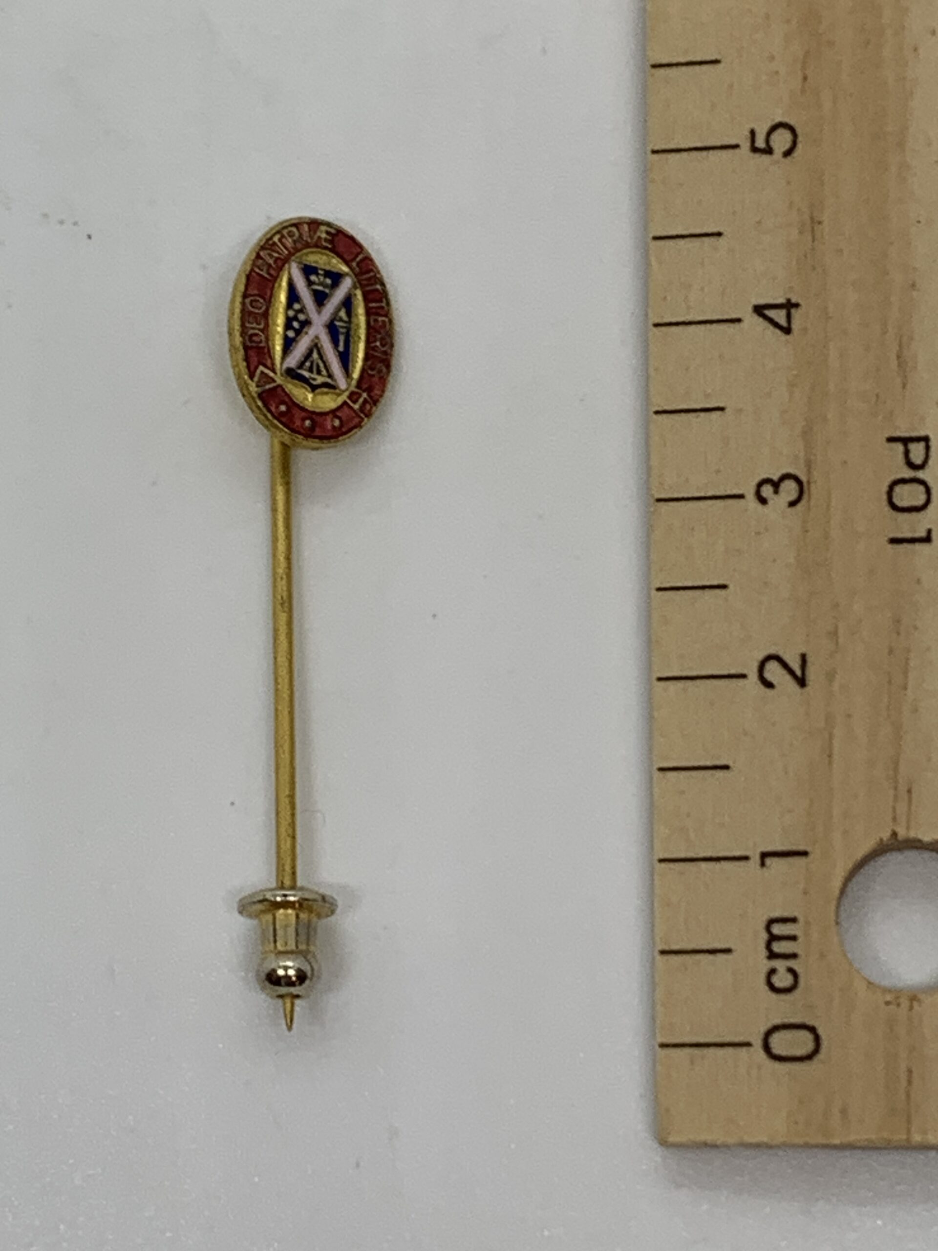 Vintage Scotch College Enamel Lapel Pin by Stokes 5cm - Vintage Keepsakes