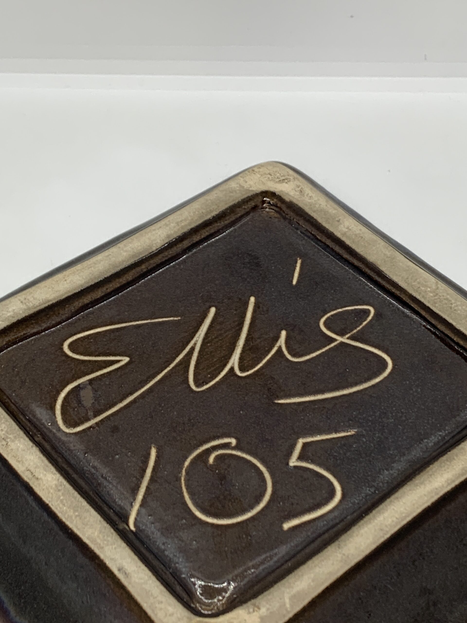 Ellis Pottery 105 Square Ashtray 18.5cm - Vintage Keepsakes