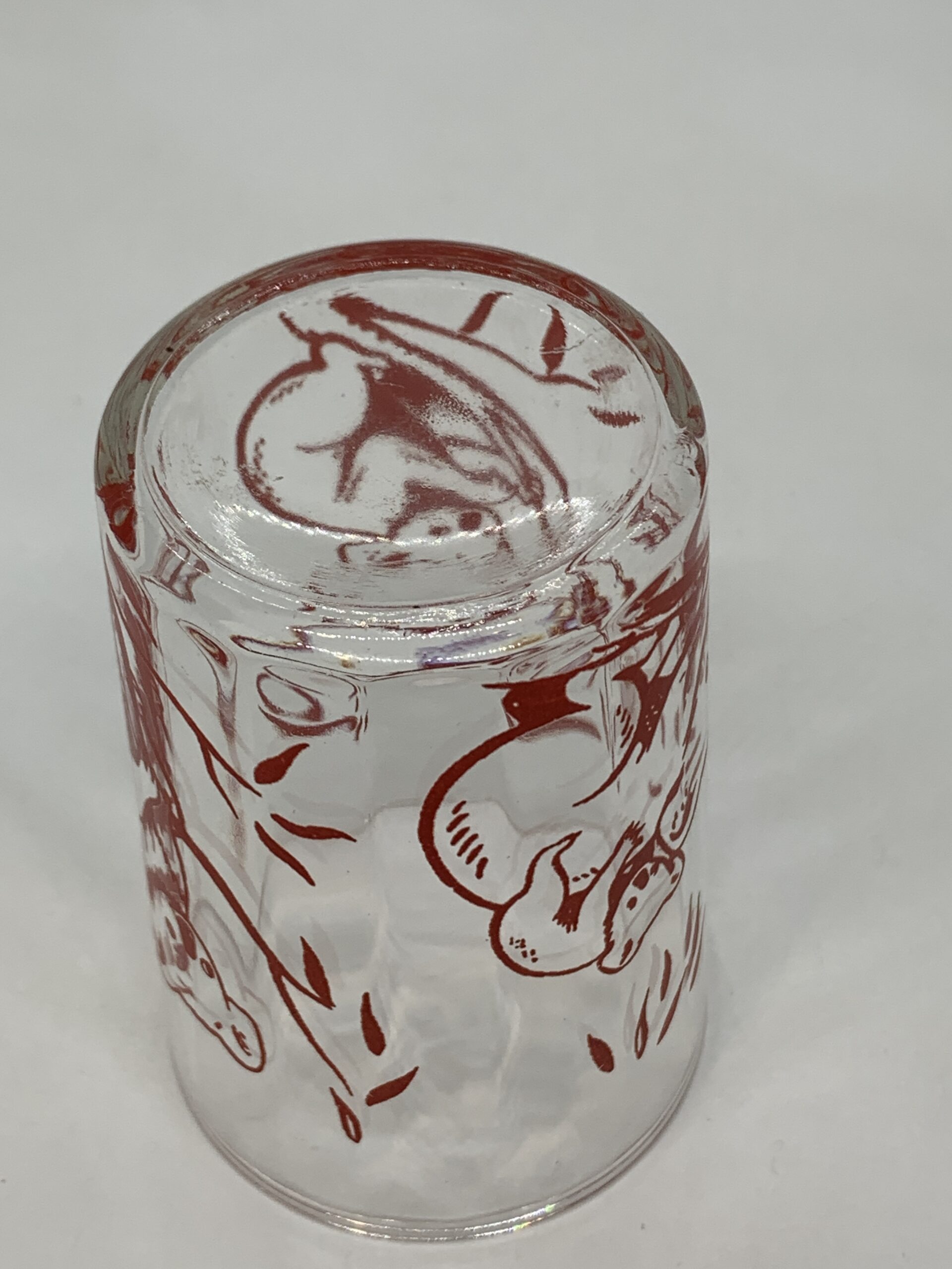 Promotional Glass with Koala Design in Red 9cm - Vintage Keepsakes