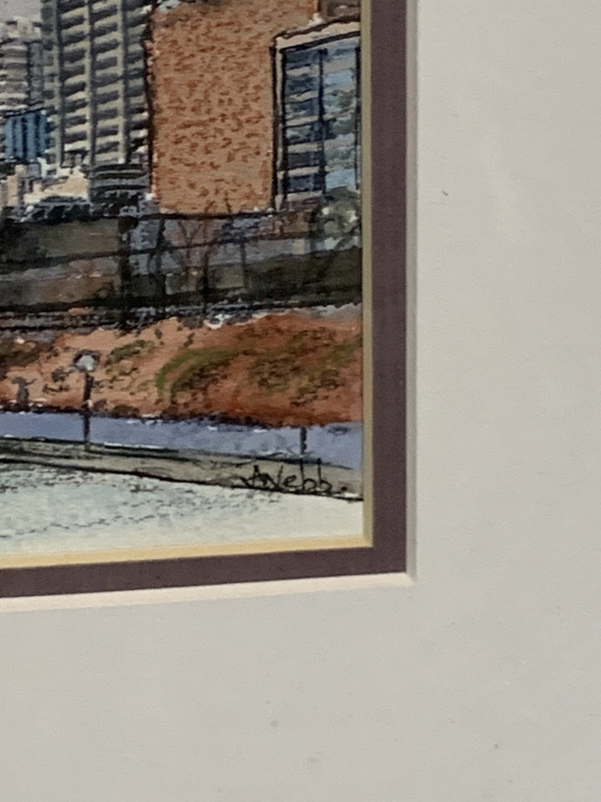Jennifer Webb - Melbourne across Yarra River (unframed) - 30x40cm ...