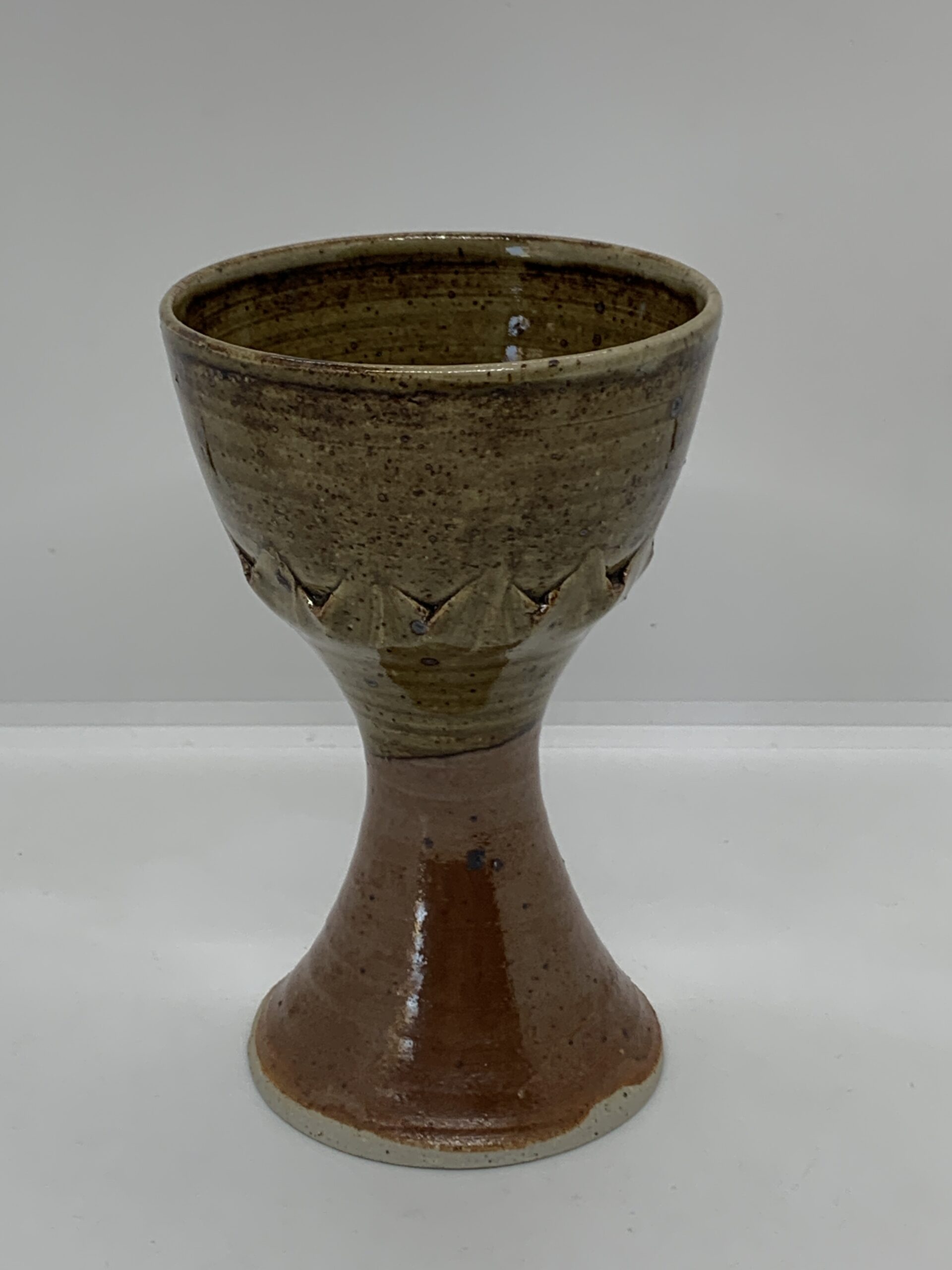 Pottery Goblet stamped to base 15cm - Vintage Keepsakes