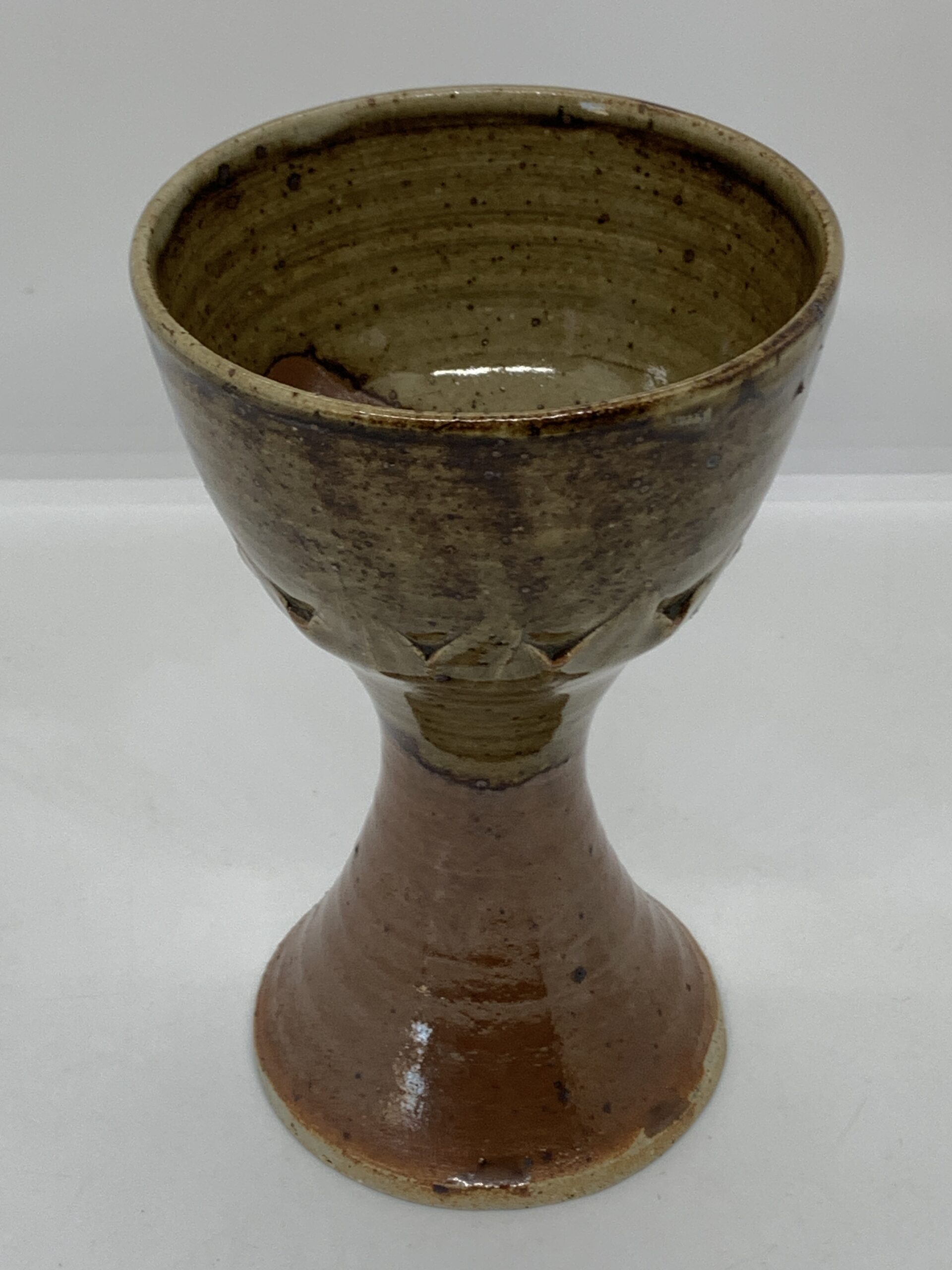 Pottery Goblet stamped to base 15cm - Vintage Keepsakes