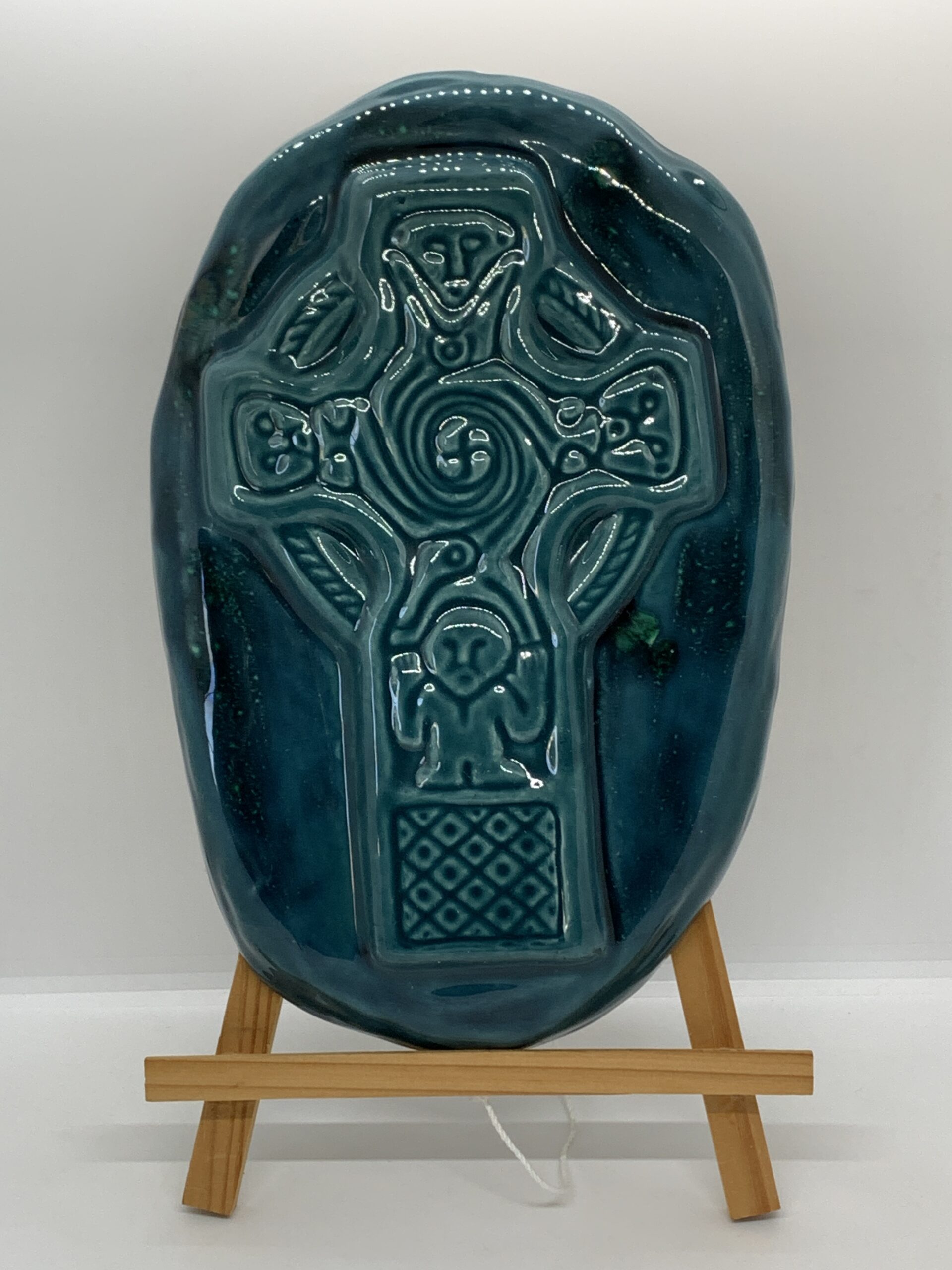 Vintage Achill Pottery Gallen Cross 29cm - Vintage Keepsakes