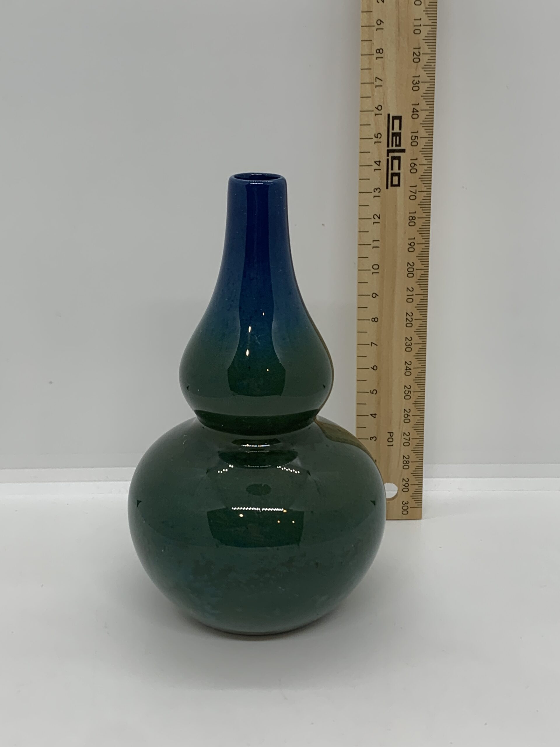 Royal Doulton Titanian Ware Blue Green Color Waisted Vase 16cm ...
