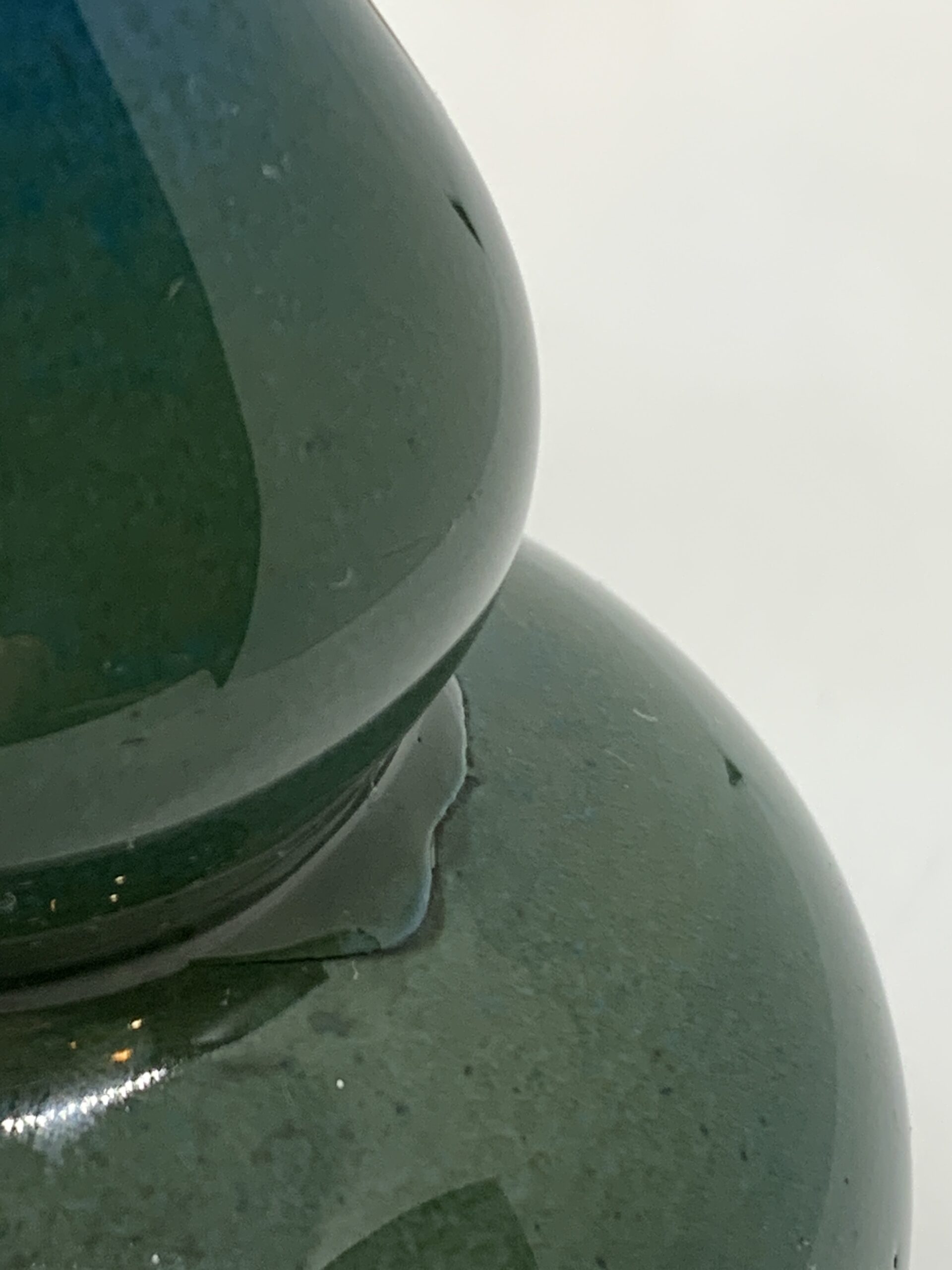 Royal Doulton Titanian Ware Blue Green Color Waisted Vase 16cm ...