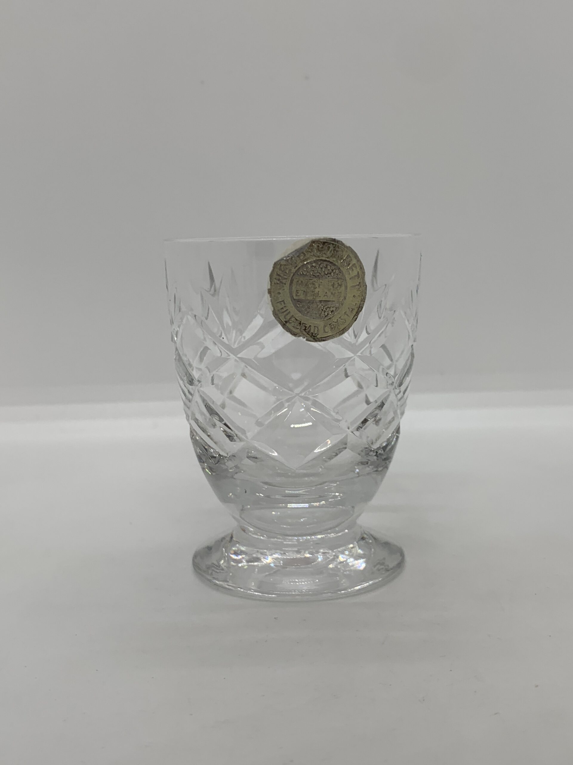 Webb Corbett Cut Crystal Liquor Glass - Vintage Keepsakes