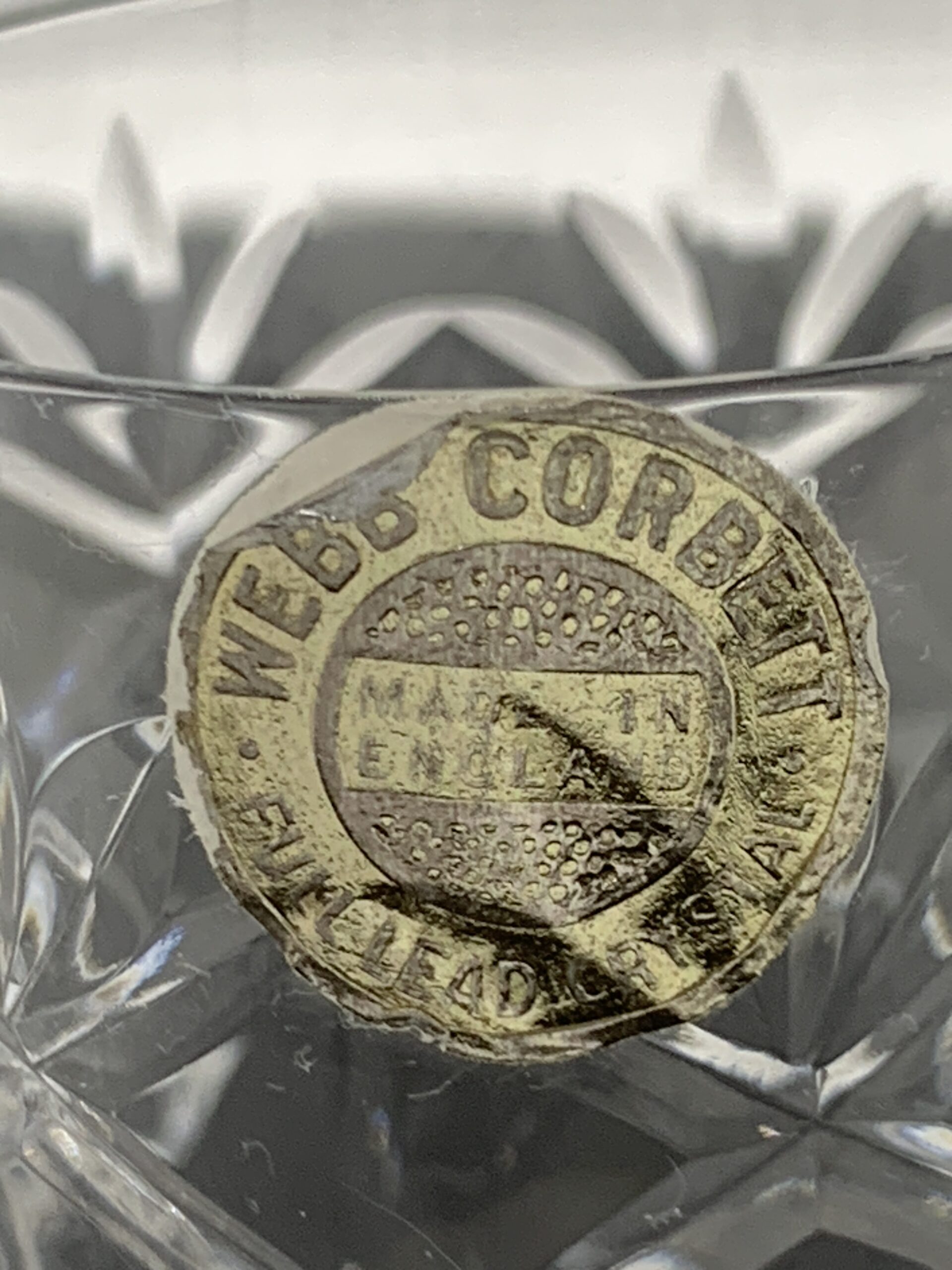 Webb Corbett Cut Crystal Liquor Glass - Vintage Keepsakes