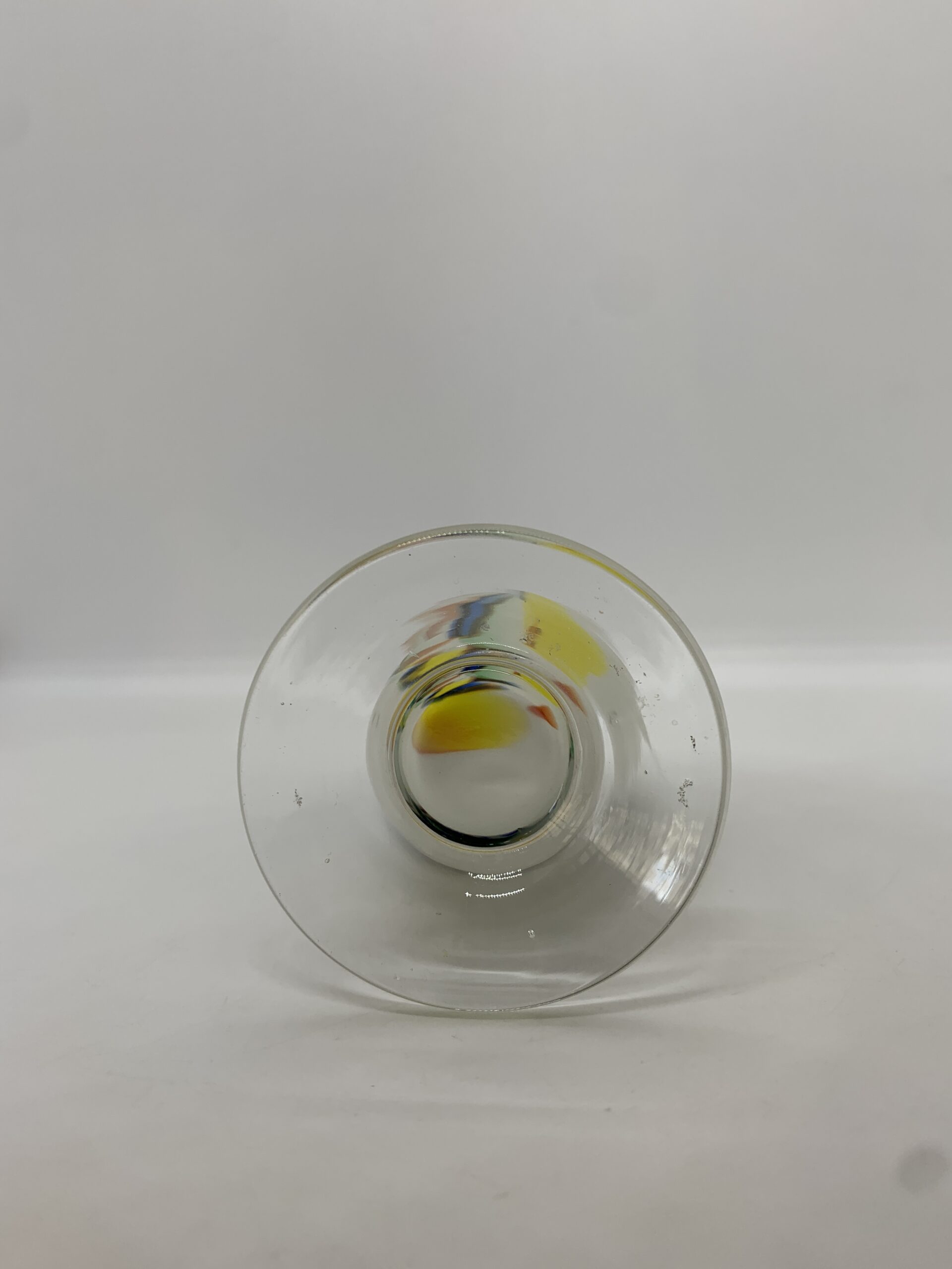 Dalian Ware Vase on Clear Pedestal Base 18cm - Vintage Keepsakes