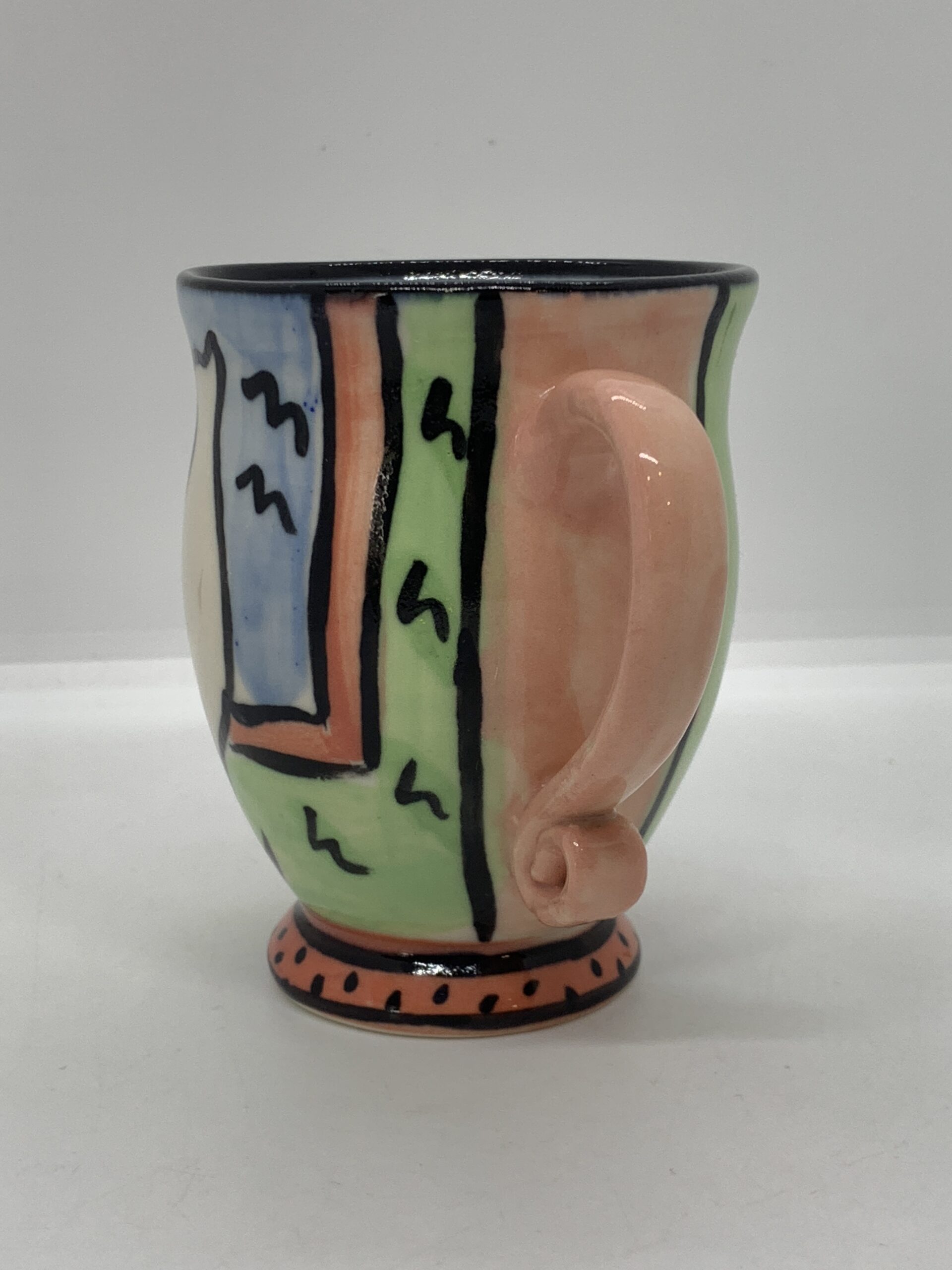 Cathie Oddie Mug with Cat Pattern 10cm - Vintage Keepsakes