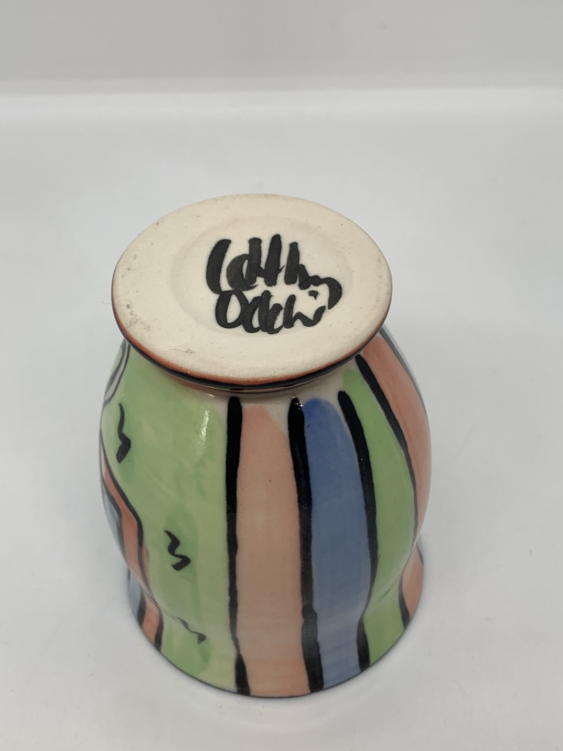 Cathie Oddie Mug with Cat Pattern 10cm - Vintage Keepsakes