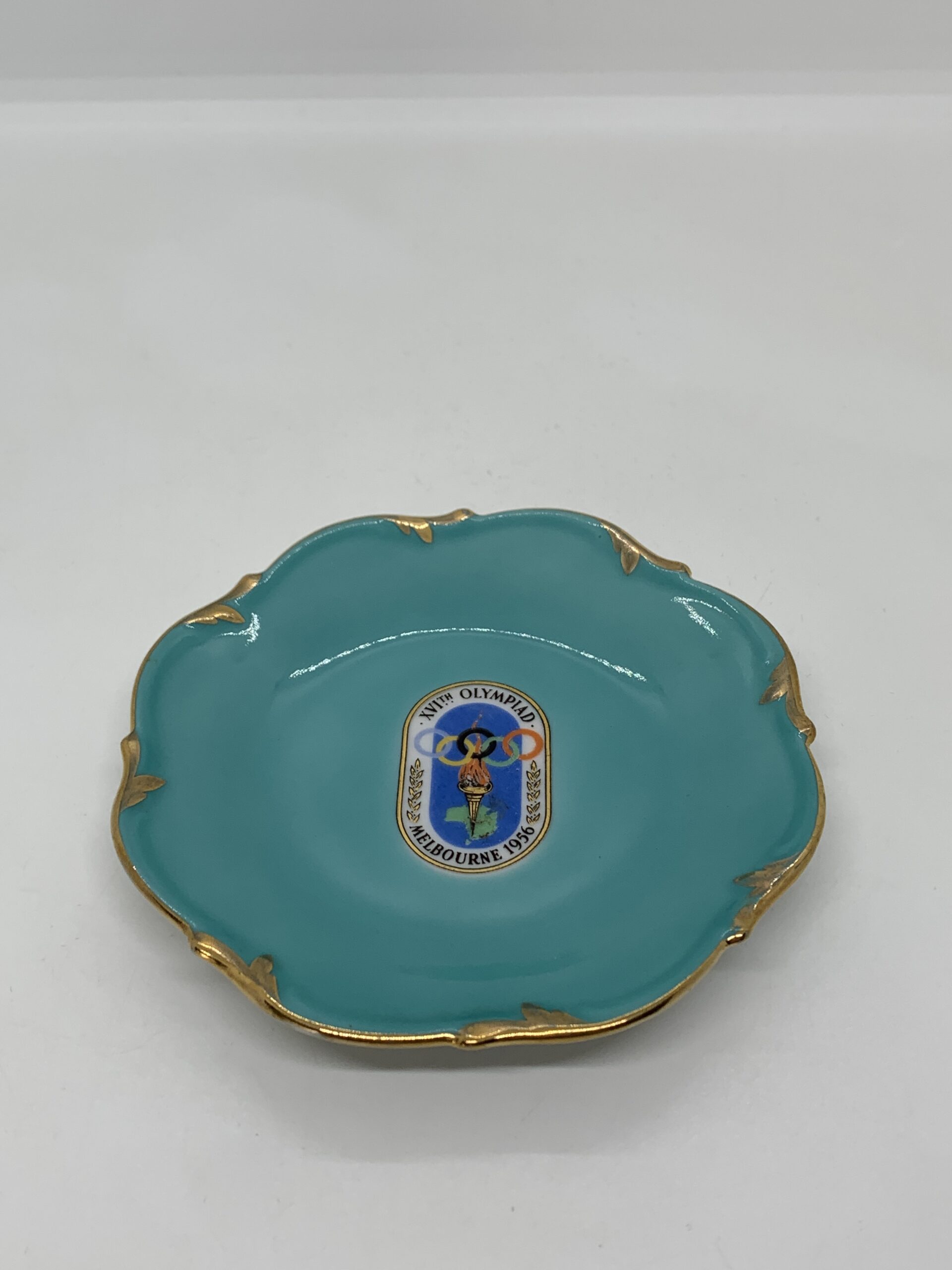 Victoria Porcelain Melbourne Olympics Plate 10cm - Vintage Keepsakes