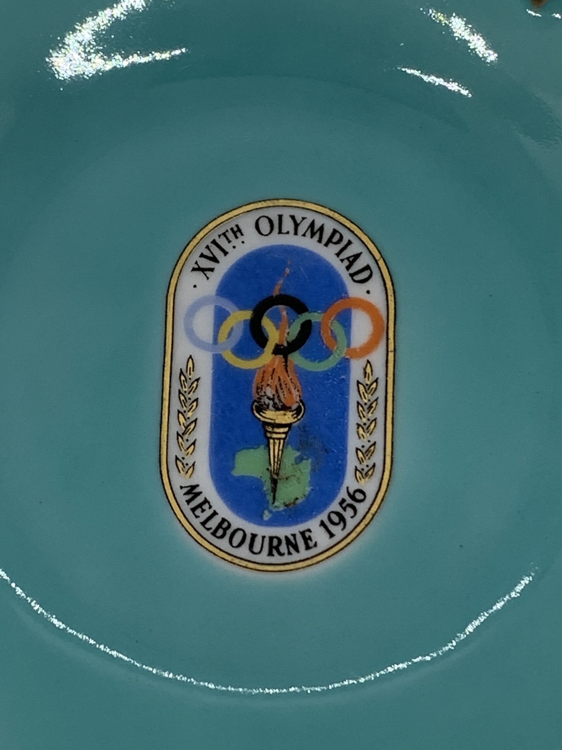 Victoria Porcelain Melbourne Olympics Plate 10cm - Vintage Keepsakes