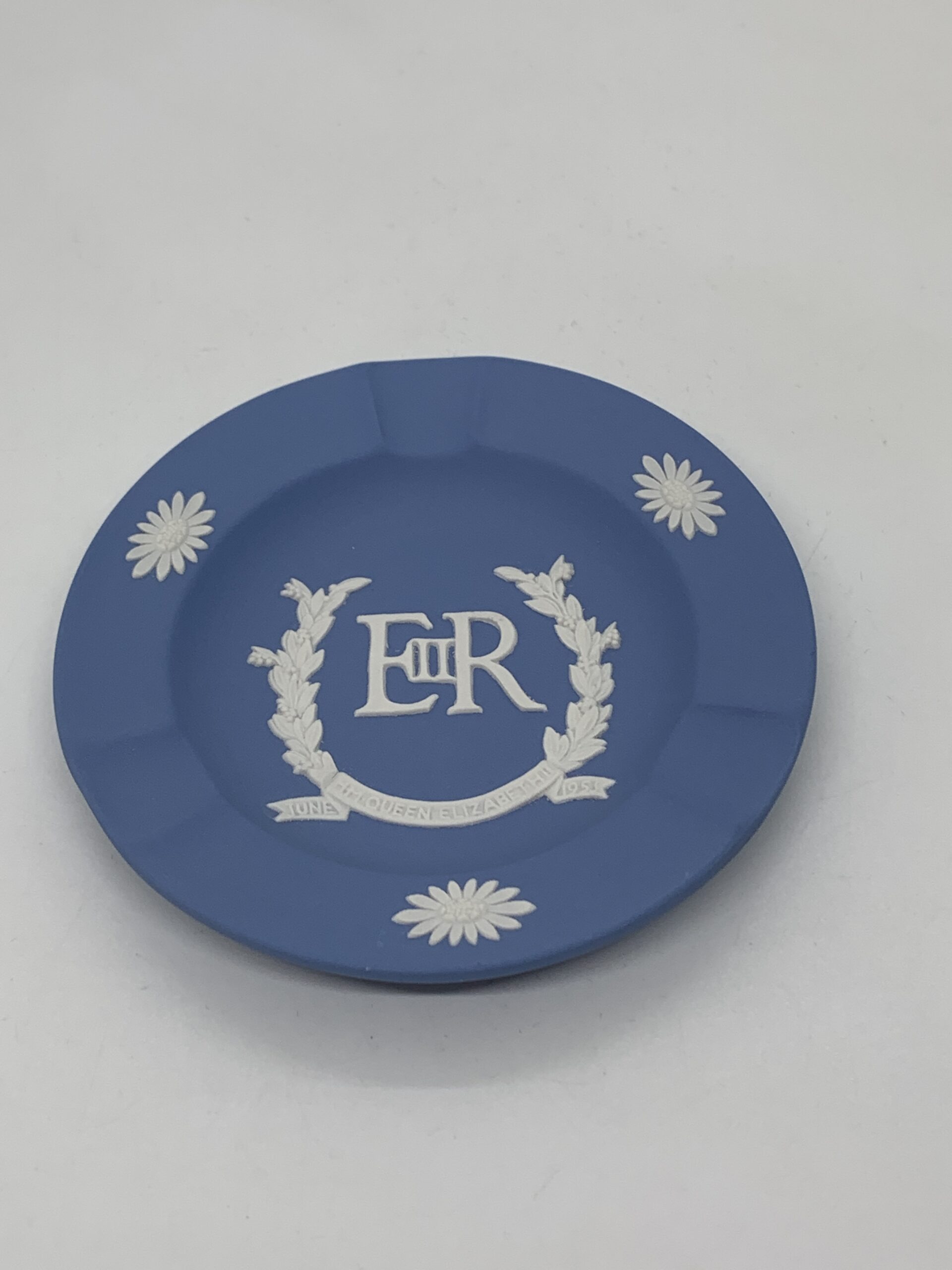 Jasperware Pale Blue ER Plate 11cm - Vintage Keepsakes