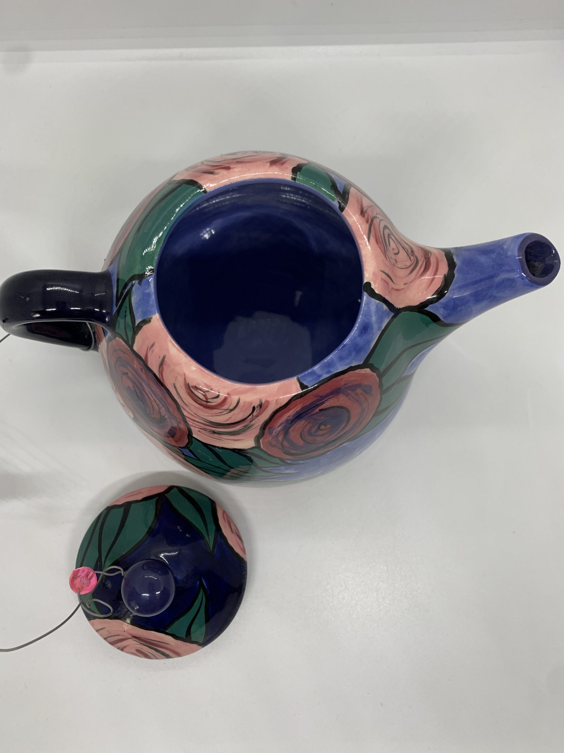 Zee Dammerel Roses and Beads Teapot - Vintage Keepsakes