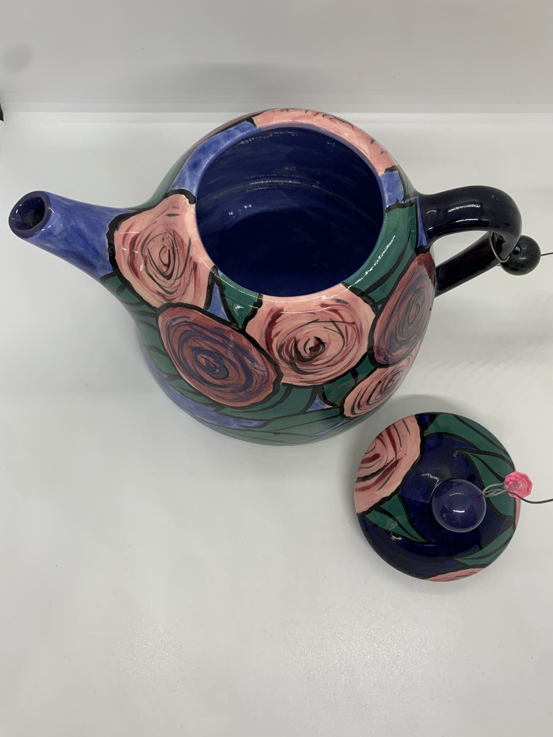 Zee Dammerel Roses and Beads Teapot - Vintage Keepsakes