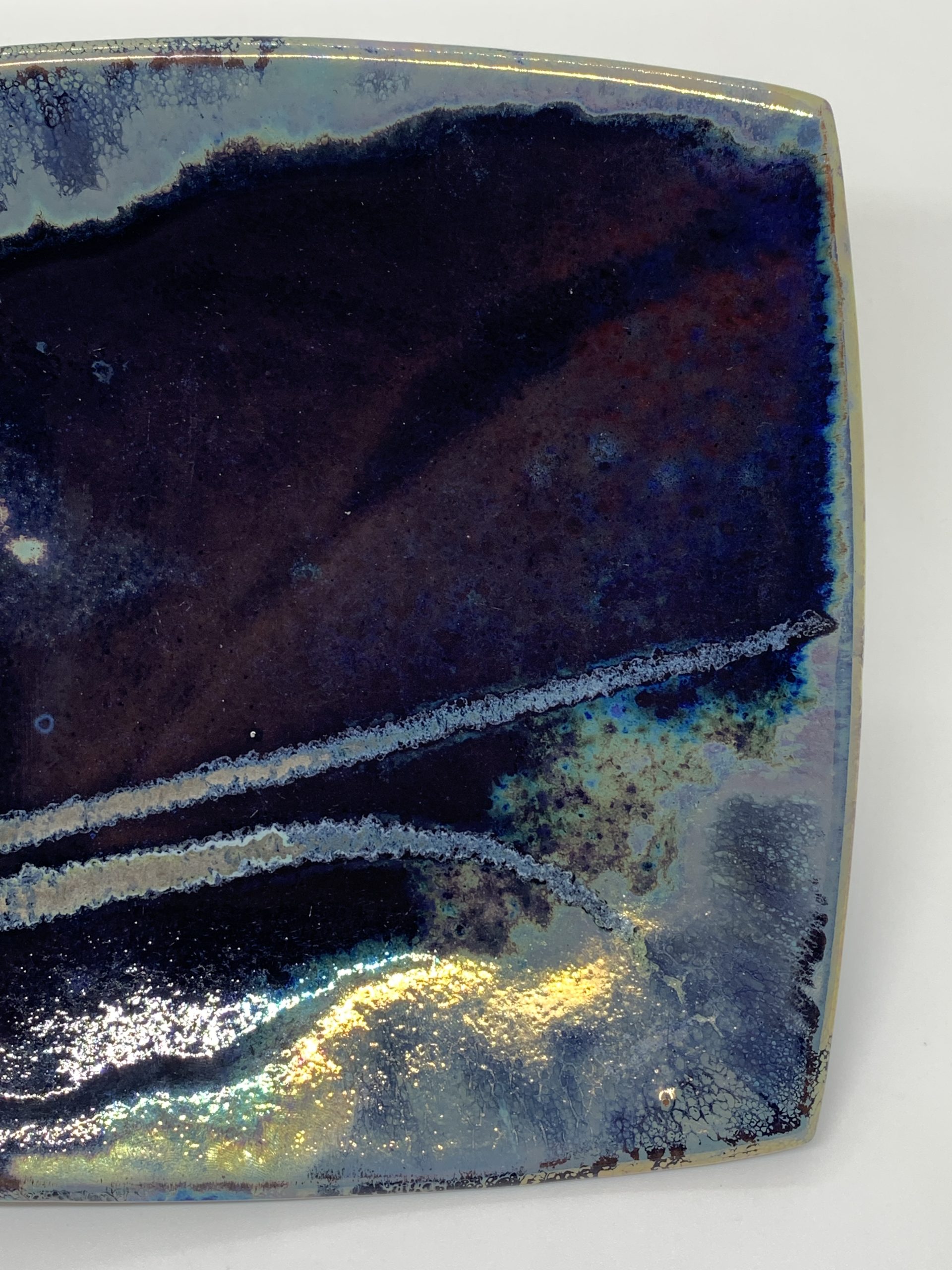 Neil Boughton Pottery 20cm Square Plate - Vintage Keepsakes