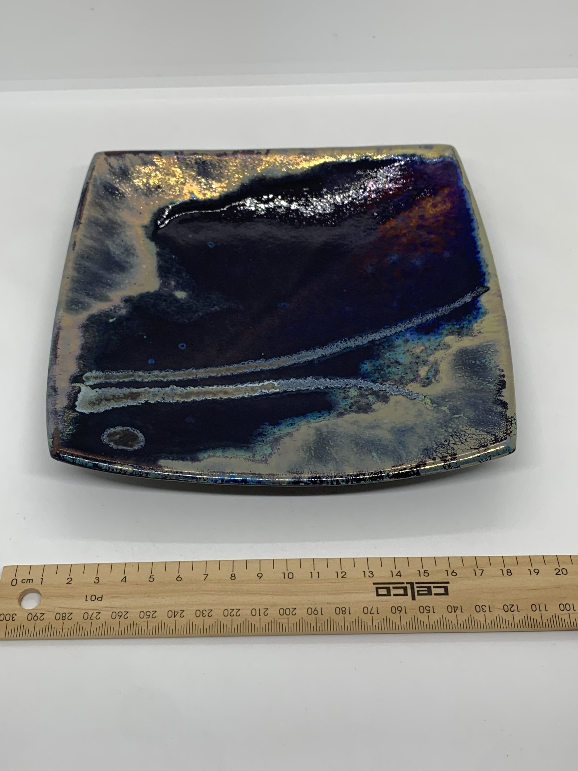 Neil Boughton Pottery 20cm Square Plate - Vintage Keepsakes