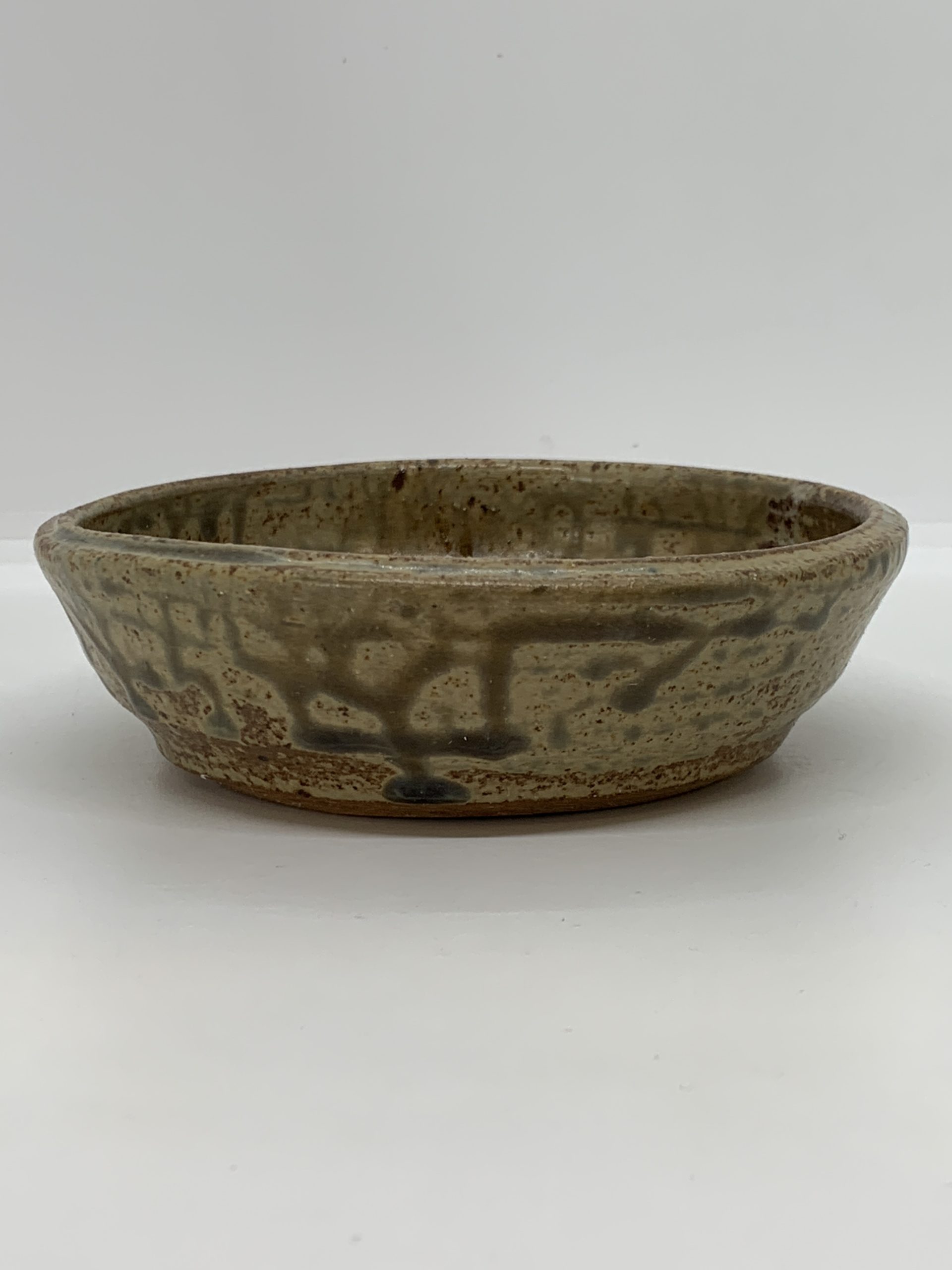 Milton Moon Green Pottery Bowl 14cm (signed) - Vintage Keepsakes