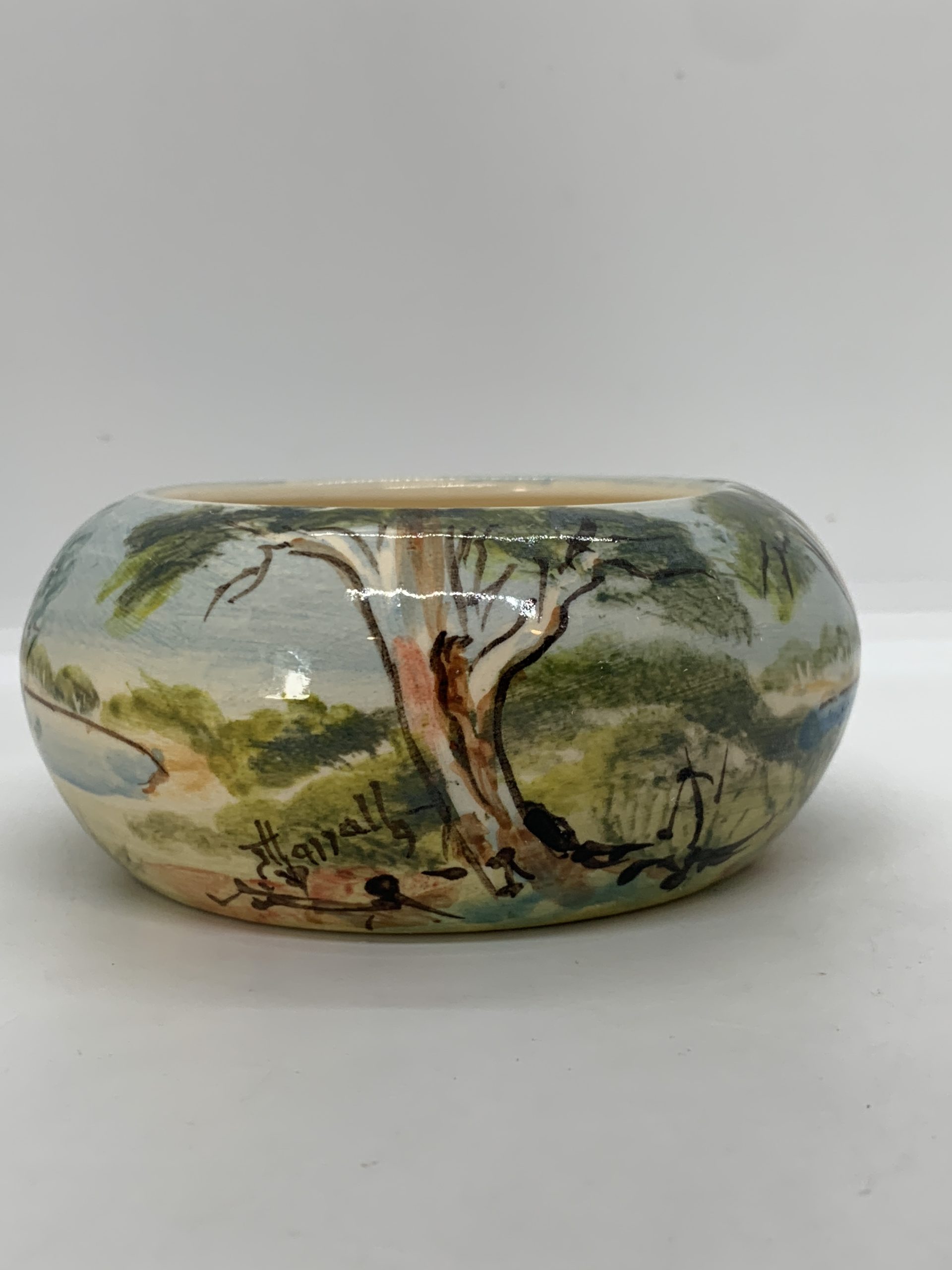 Janet Hassall Handpainted Pottery Bowl 10cm (1997) - Vintage Keepsakes