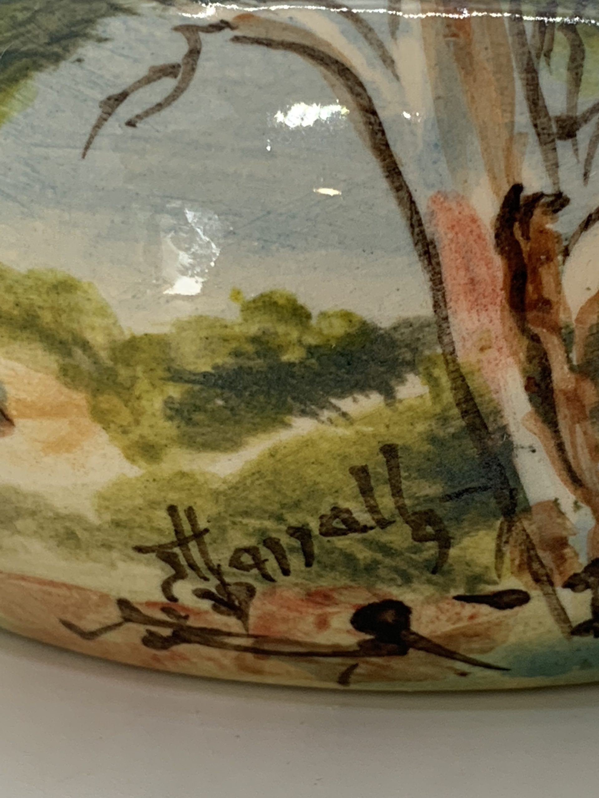 Janet Hassall Handpainted Pottery Bowl 10cm (1997) - Vintage Keepsakes