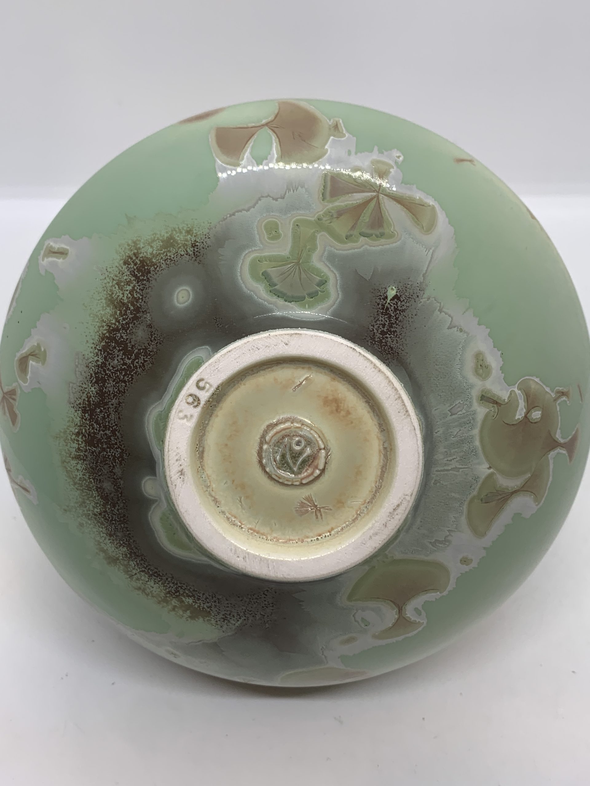 David Oswald Crystalline Glaze Pottery Vase 15cm - Vintage Keepsakes