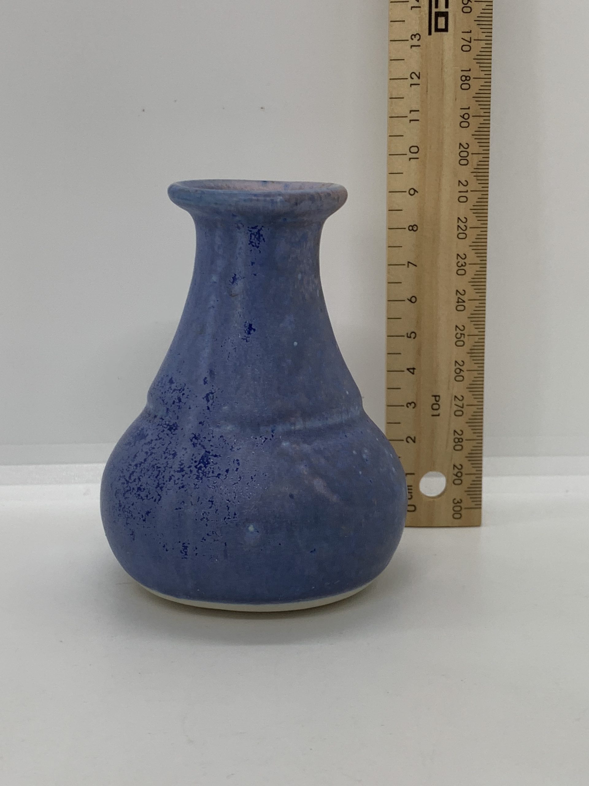 Lorraine and Gary Simpson Pottery Small Blue Vase 9.5cm - Vintage Keepsakes