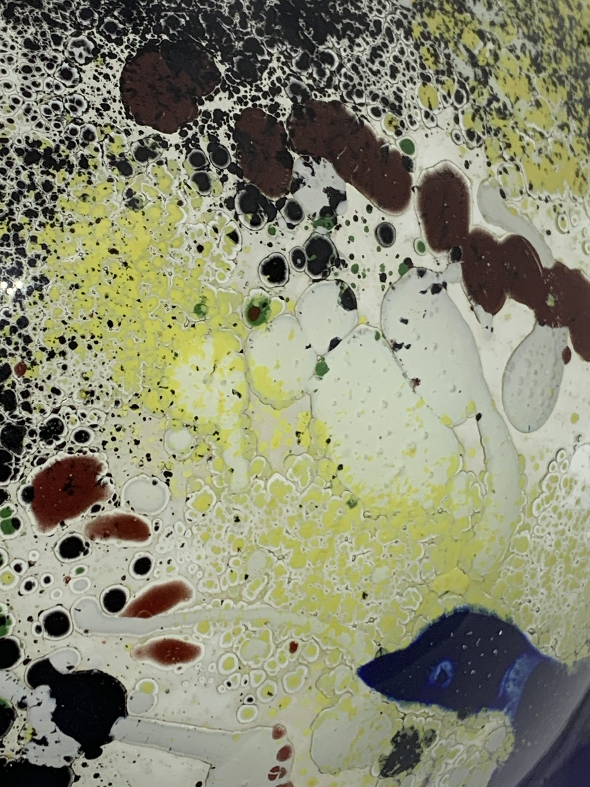 Glass Fused Glass Bowl 21.5cm - Vintage Keepsakes