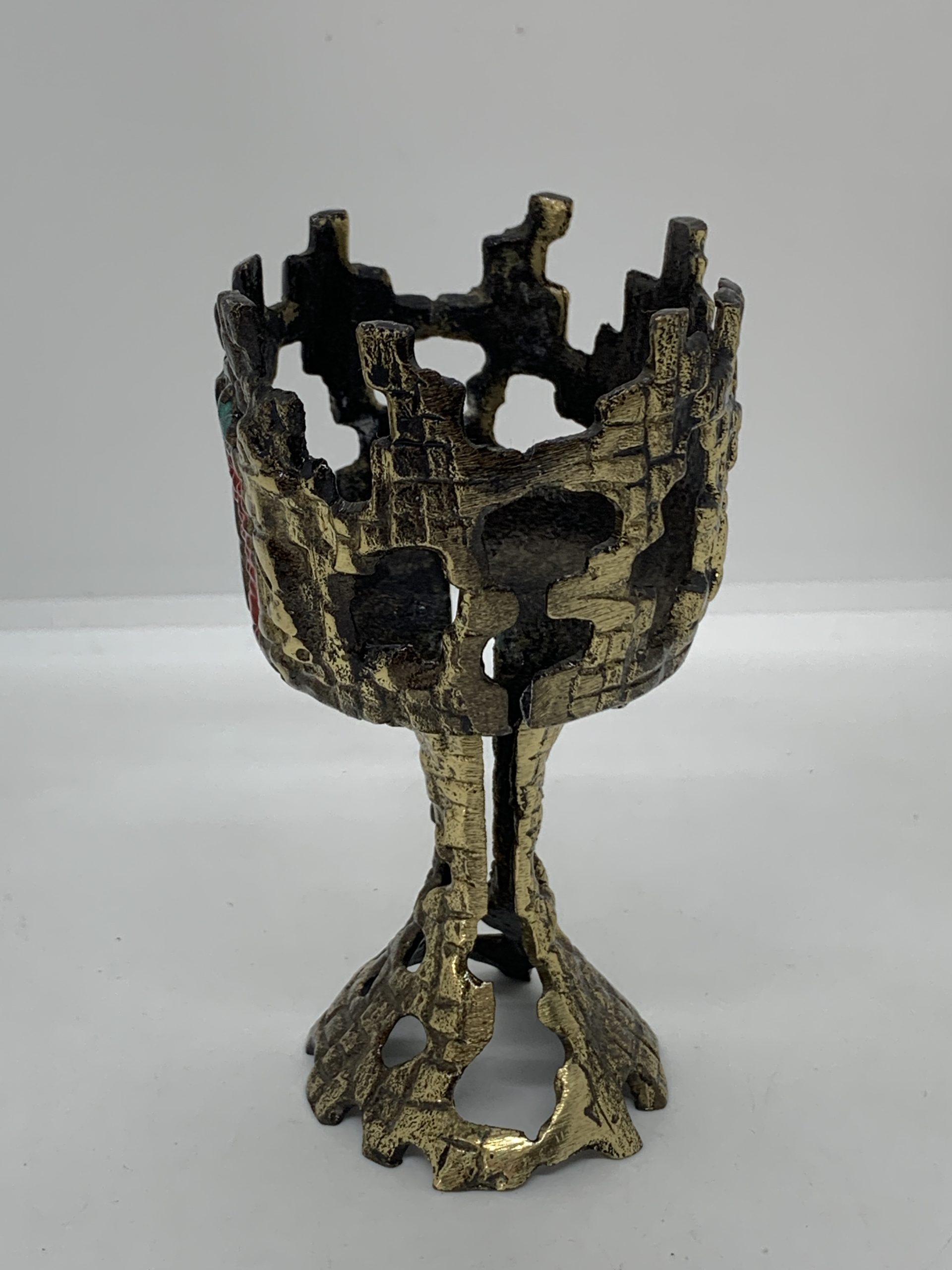 Vintage Jewish Israel Kiddish Cup Goblet 12cm - Vintage Keepsakes