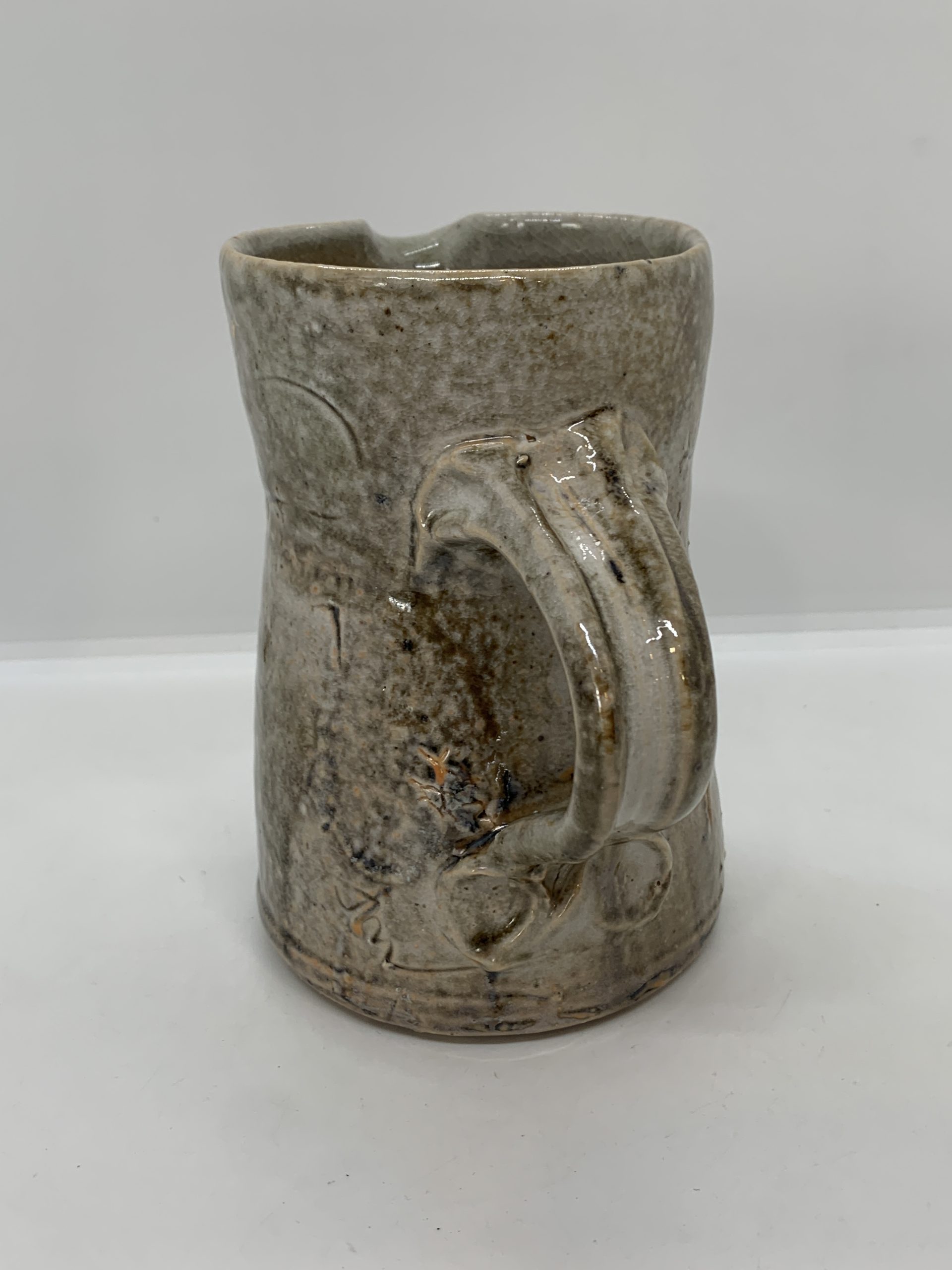 Janet Mansfield Wood Fired Pottery Jug 14.5cm (signed) - Vintage Keepsakes