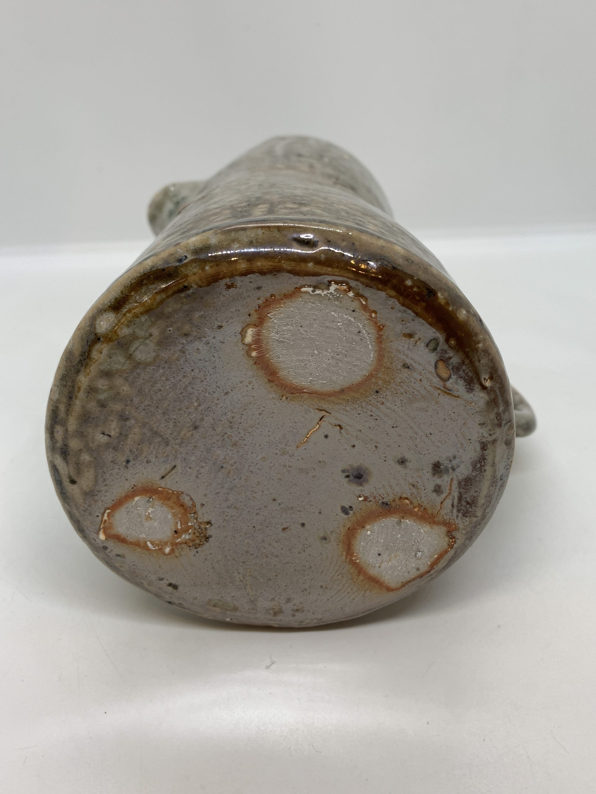 Janet Mansfield Wood Fired Pottery Jug 14.5cm (signed) - Vintage Keepsakes