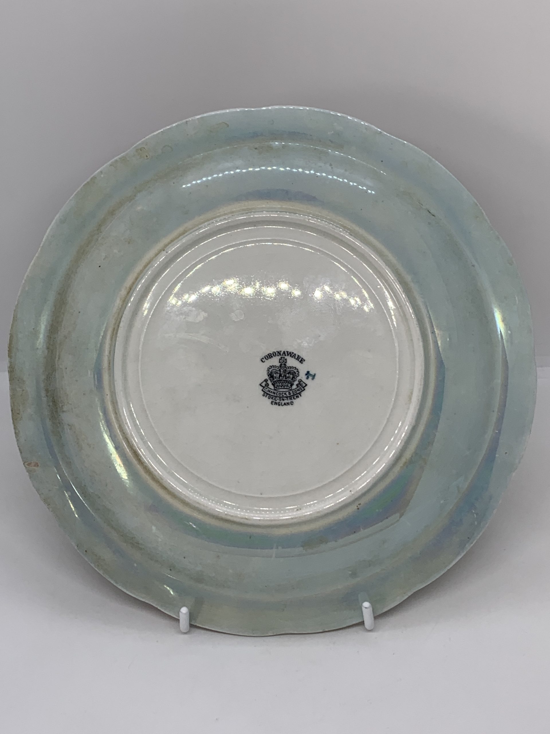 Coronaware Colourful Lusterware Plate 22.5cm - Vintage Keepsakes