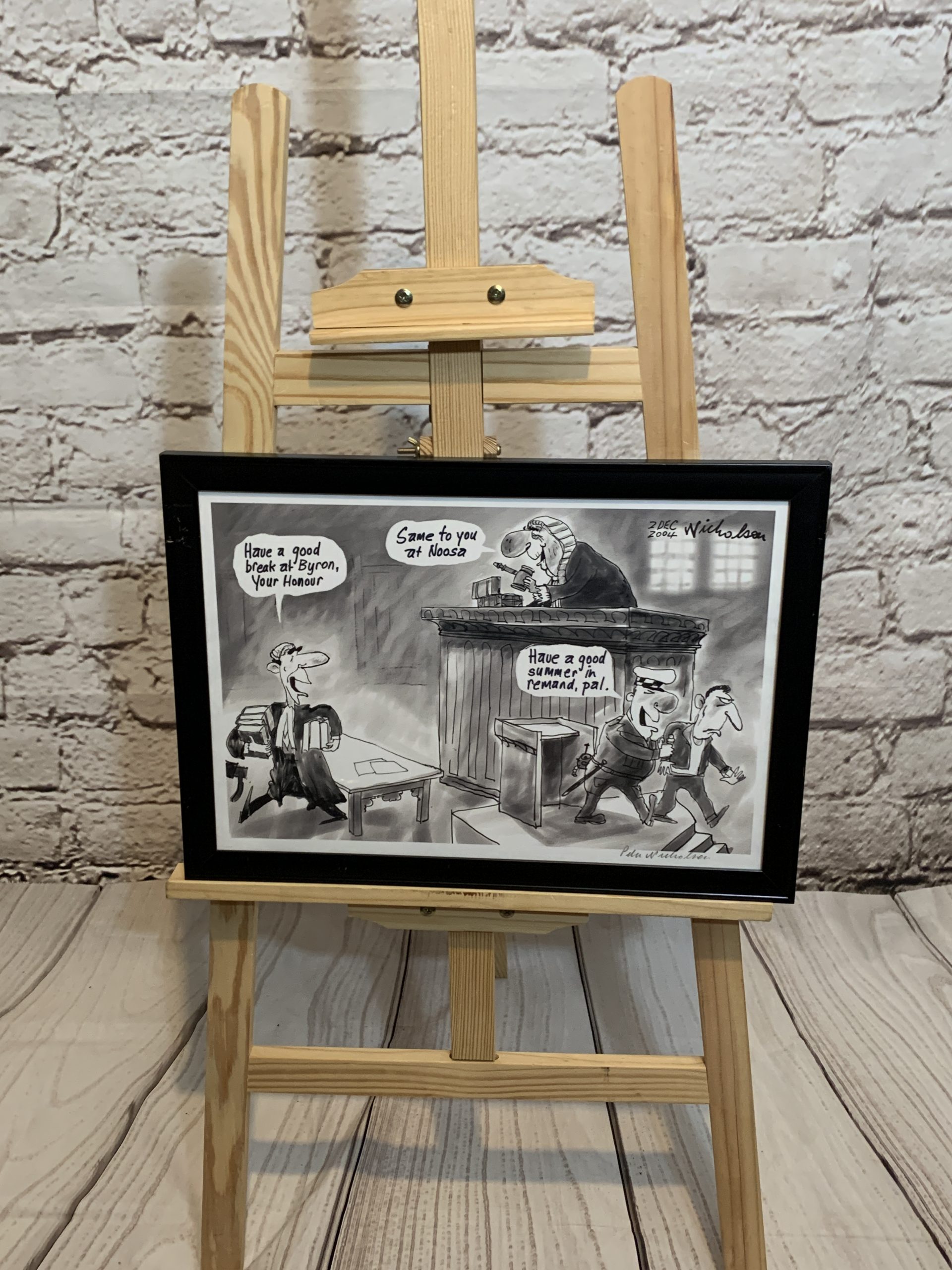 Peter Nicholson Noosa Cartoon 32x46cm Judges long holidays 450 ...