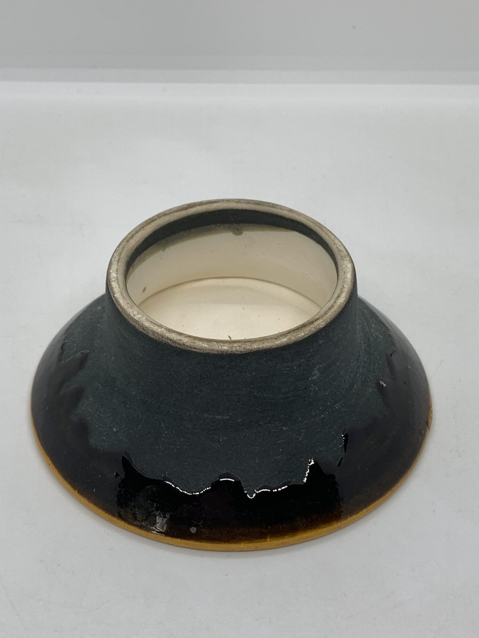 Elke Pottery Candle Stick 12cm wide - Vintage Keepsakes