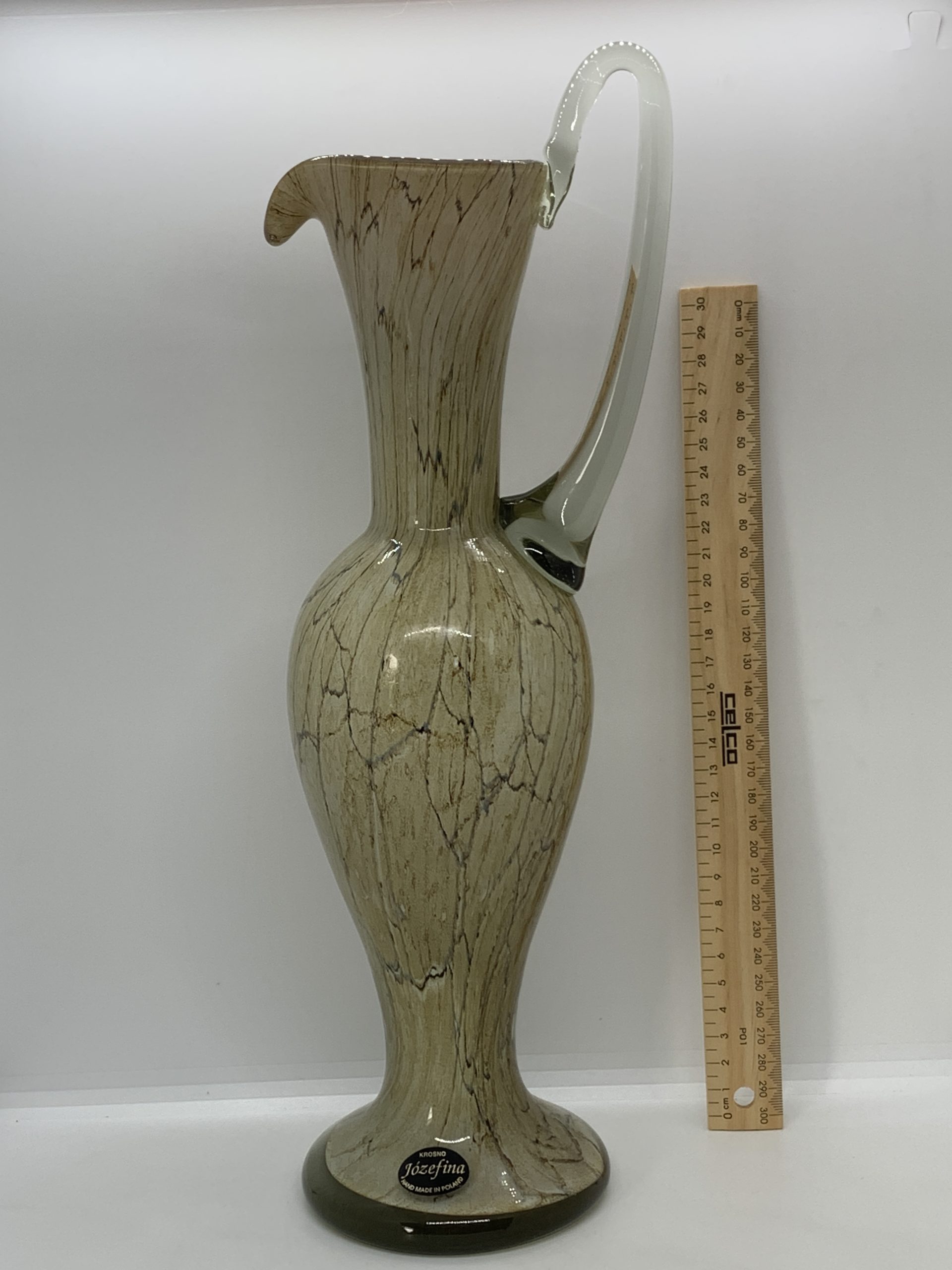 Jozefina Glass by Krosno Jug 36cm - Vintage Keepsakes