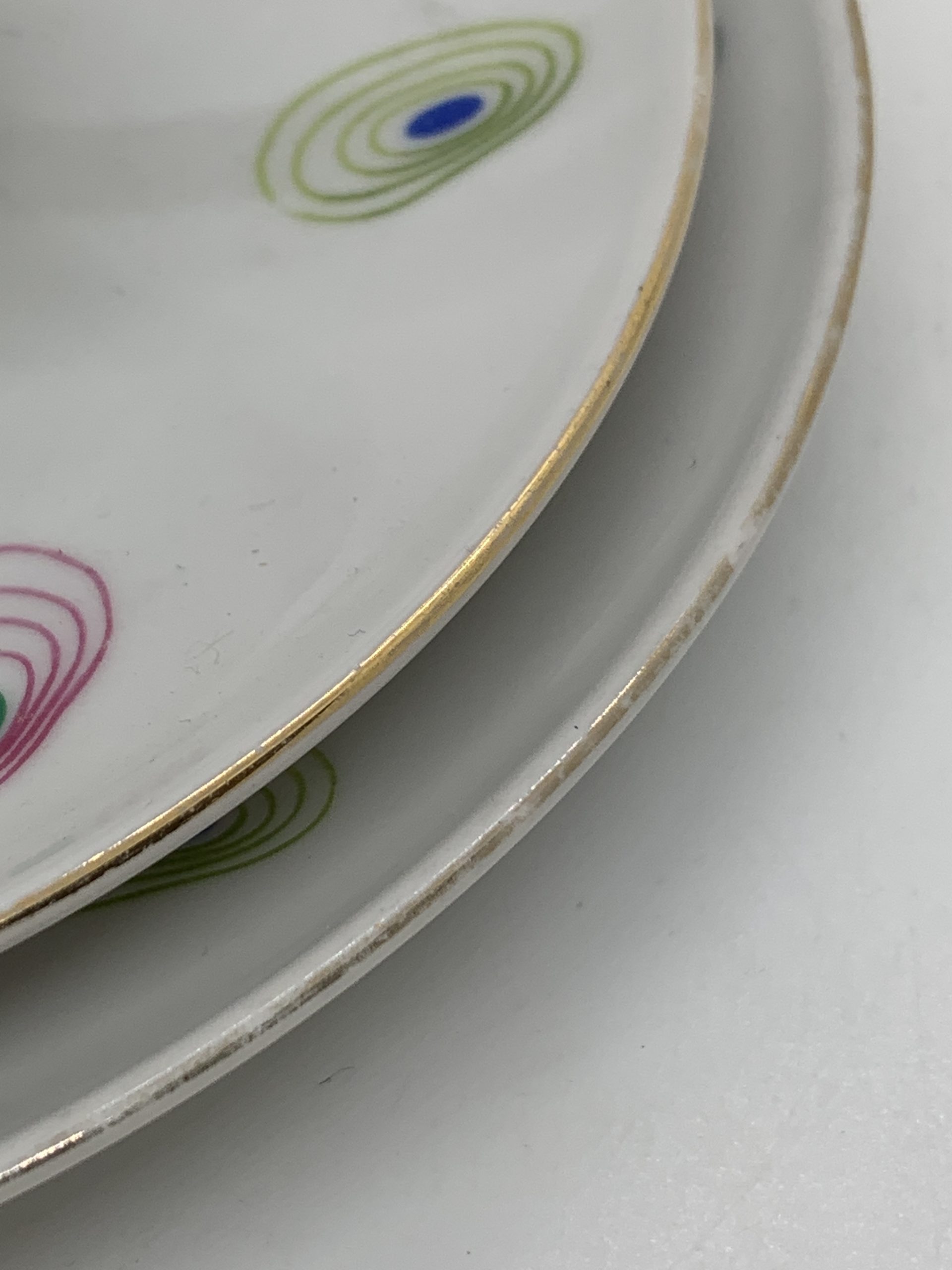 Victoria Fine China Melody Pattern Trio - Vintage Keepsakes