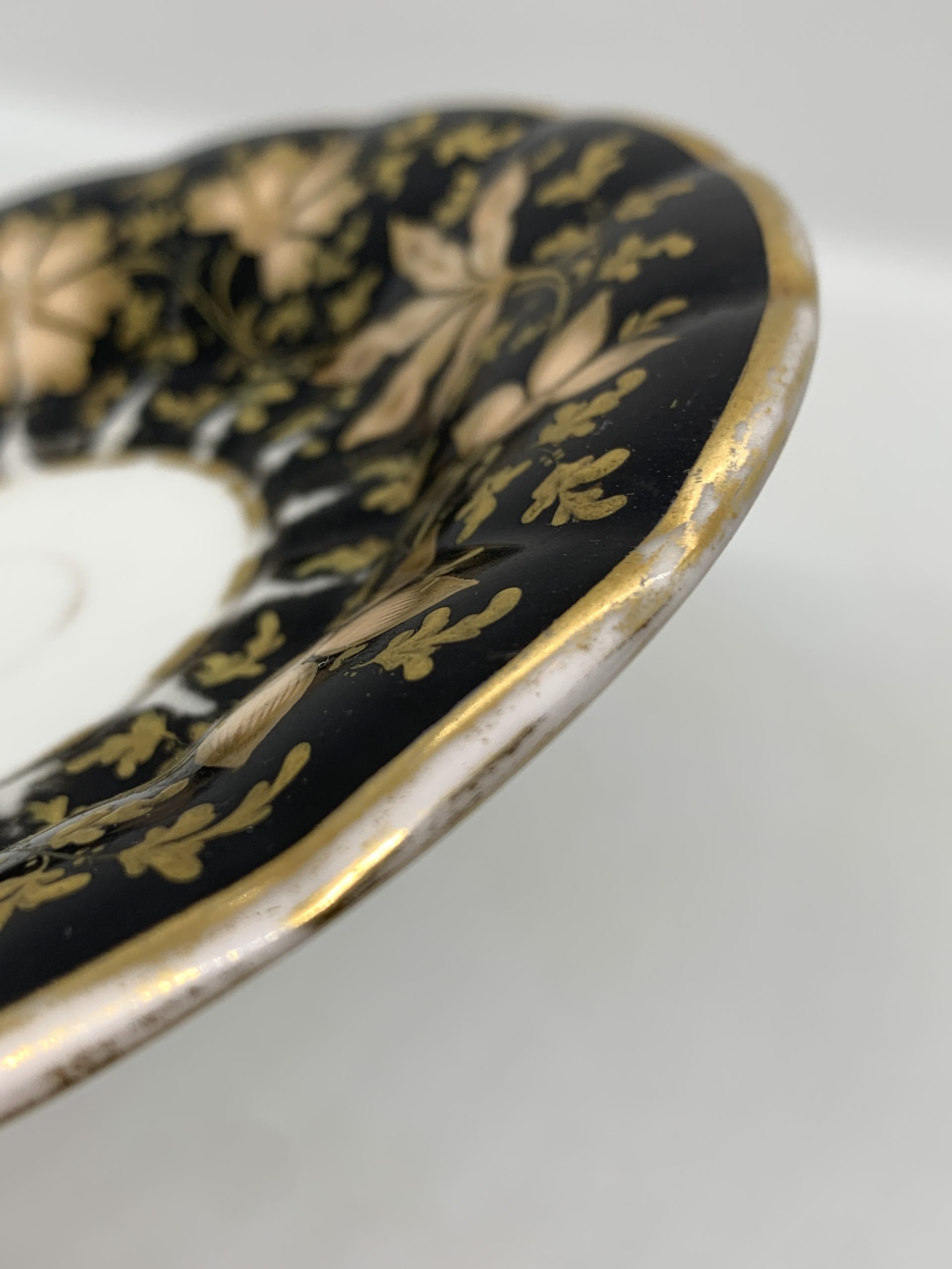 China Black Saucer 14cm AF - Vintage Keepsakes