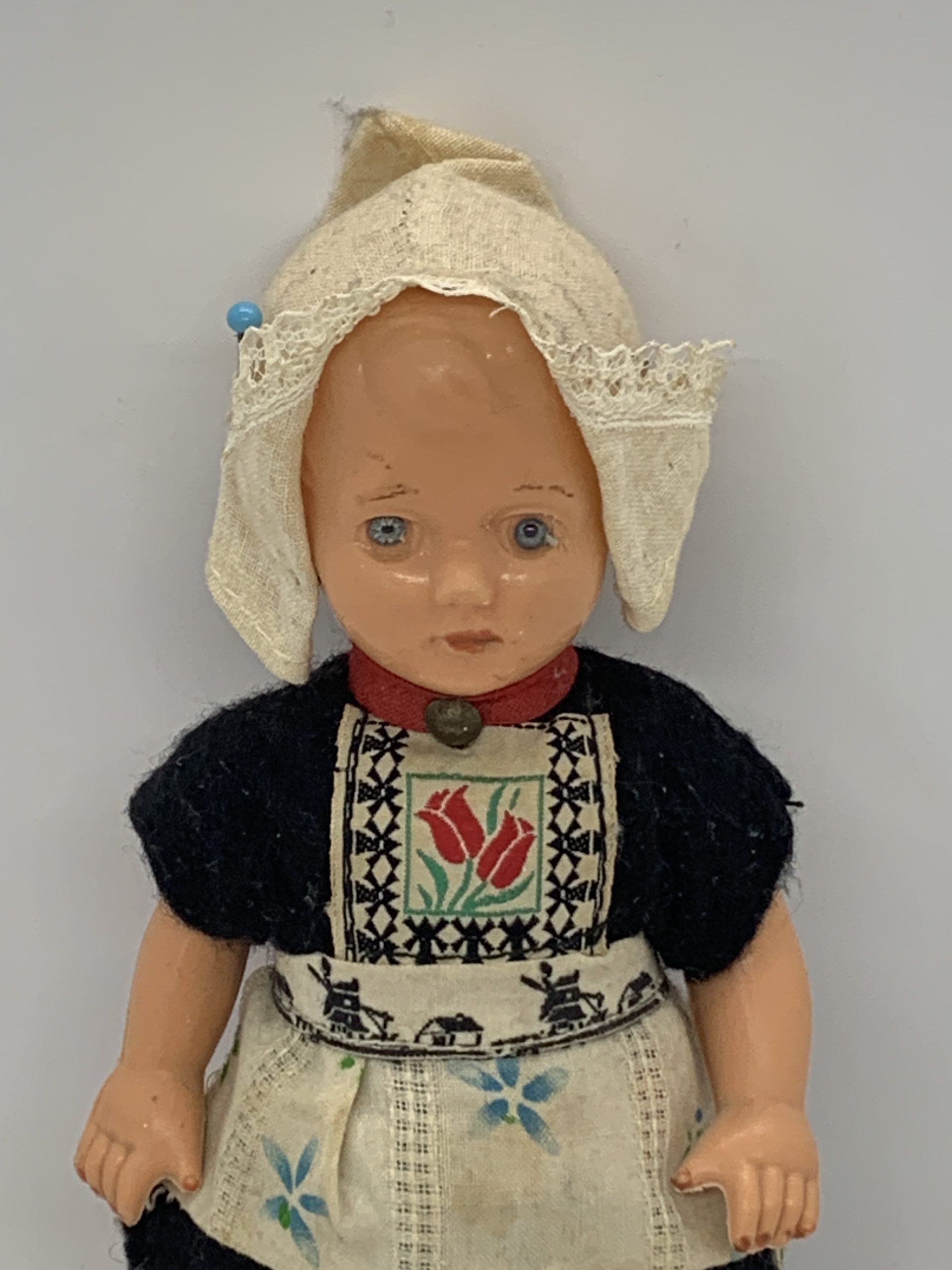 Plastic Celluloid Doll - Holland Theme - 19cm - Vintage Keepsakes