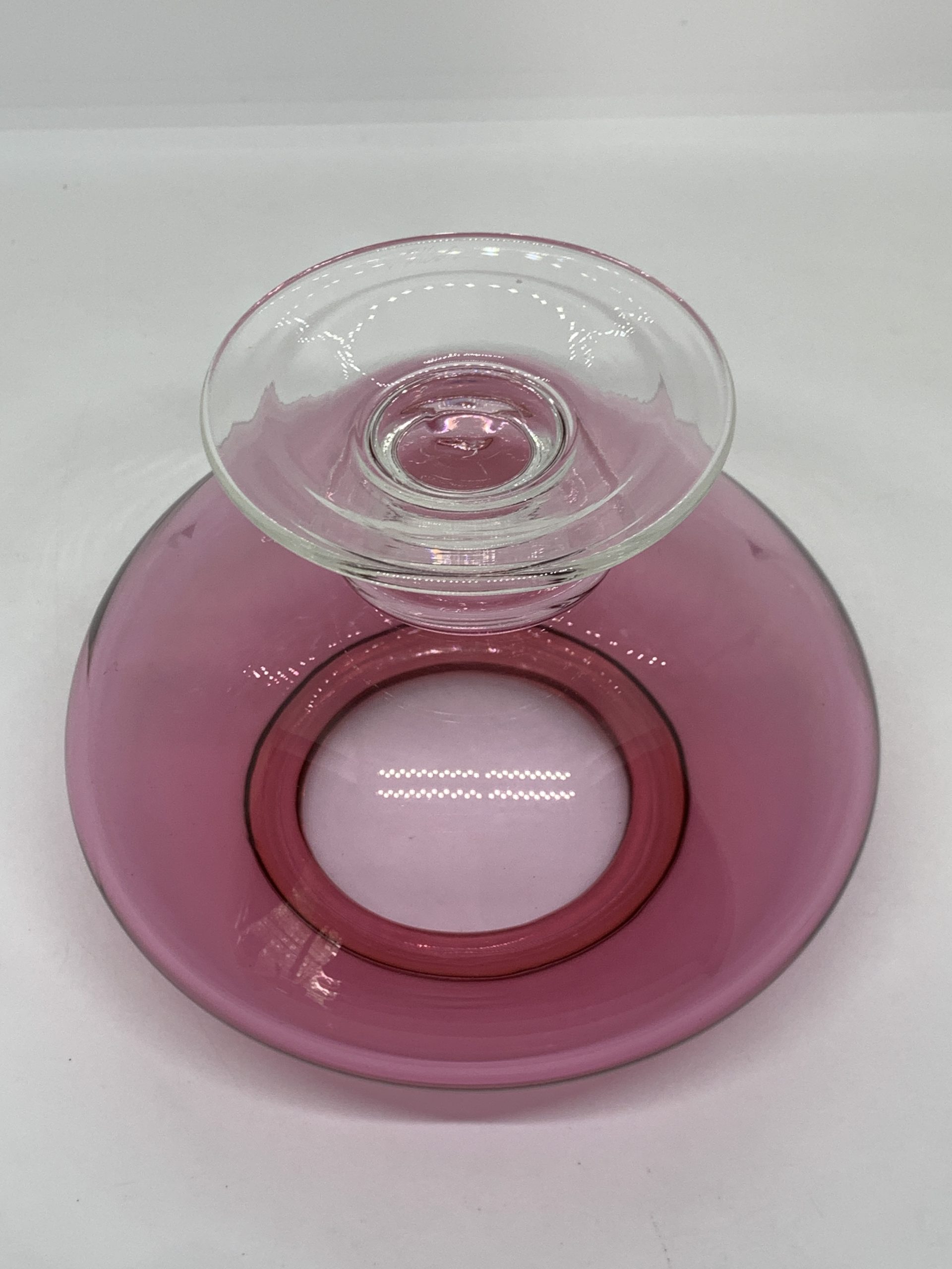 Michael Hook Art Glass Footed Bowl 14cm wide (signed) - Vintage Keepsakes