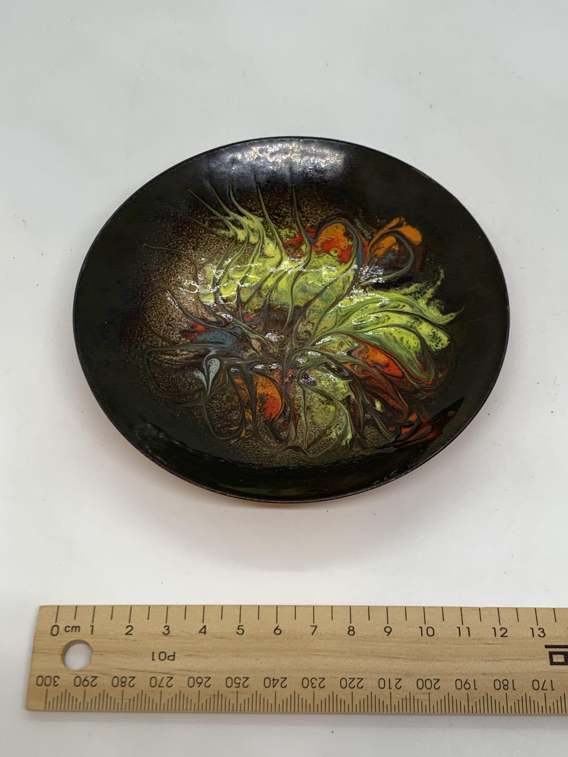 Sweatman Enamel Copper Plate 13cm - Vintage Keepsakes