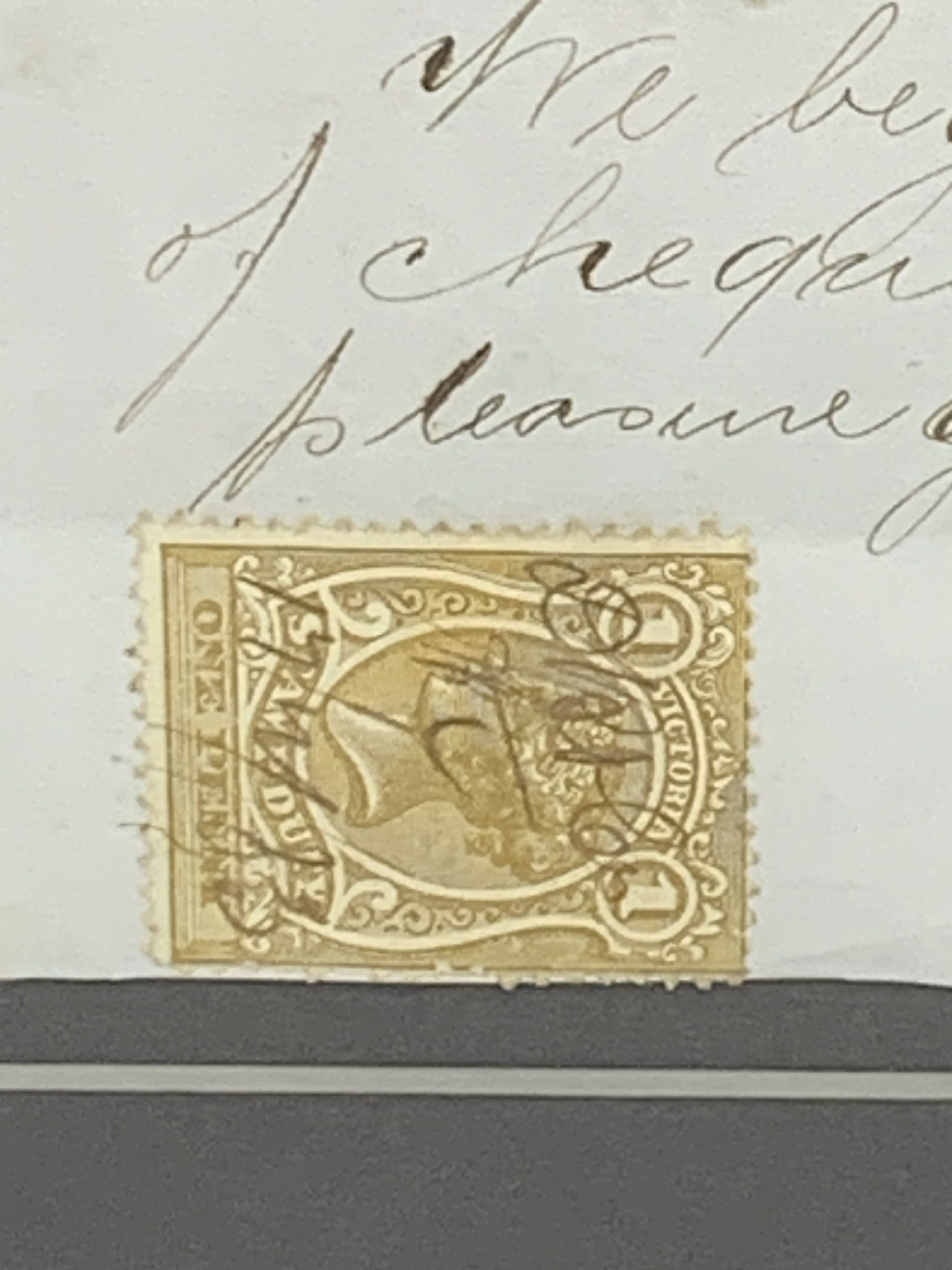 1883 Dillon Burrows Memorandum Letter with One Penny Stamp 28x36cm ...