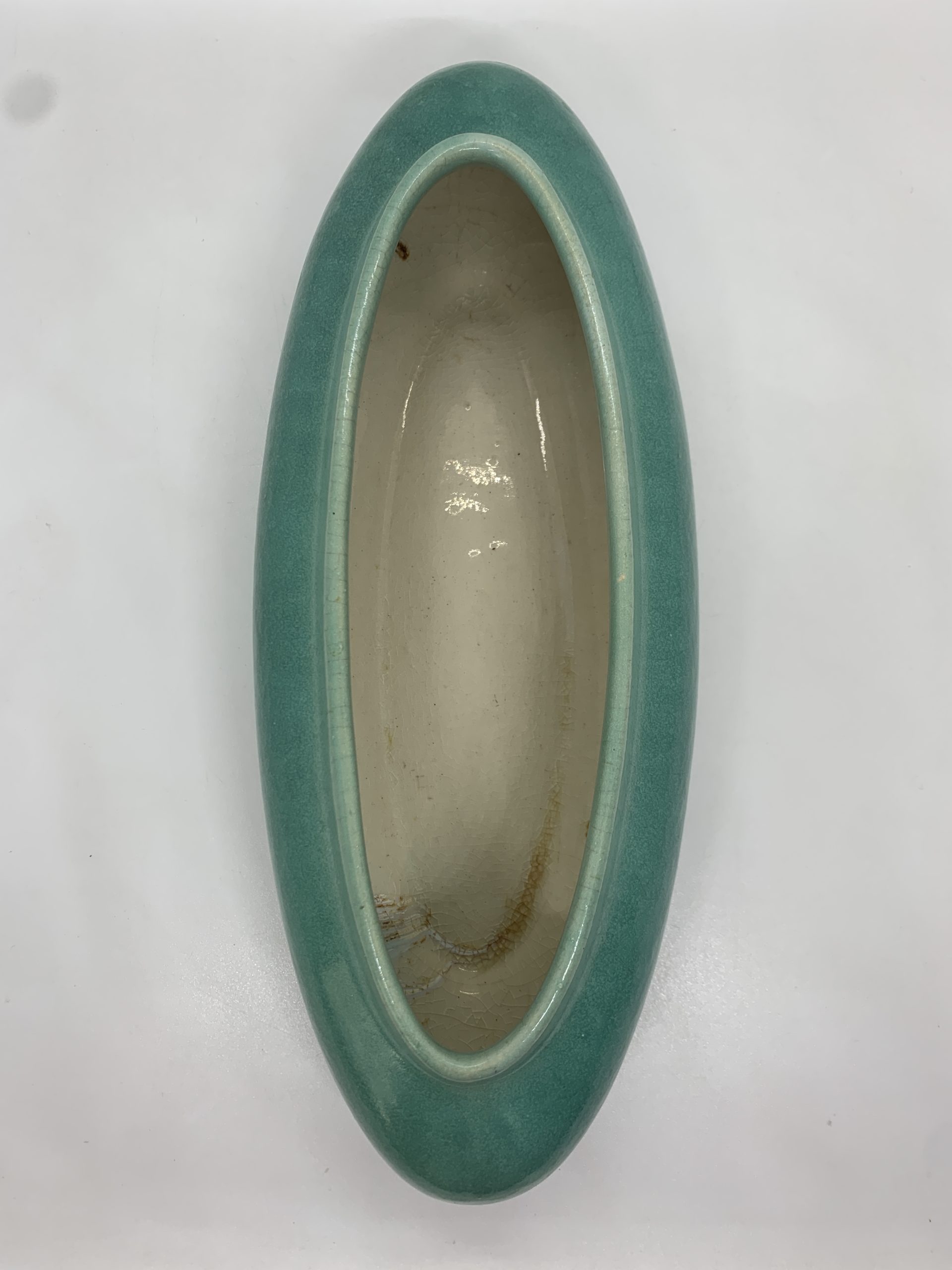 Melrose Ware Green Oval Trough Vase 30cm - Vintage Keepsakes