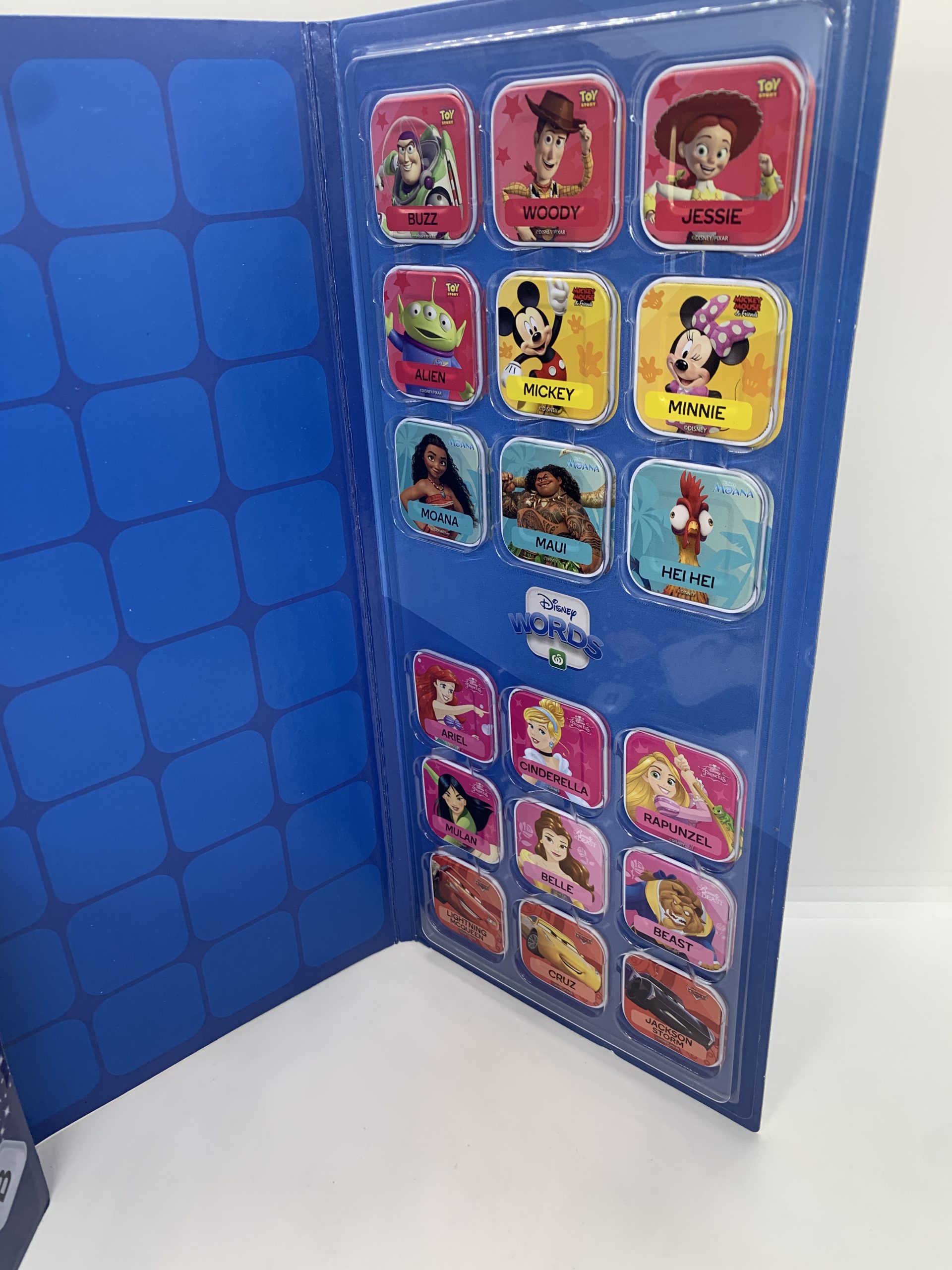 Woolworths Disney Words Tiles in Case - Complete - Vintage Keepsakes